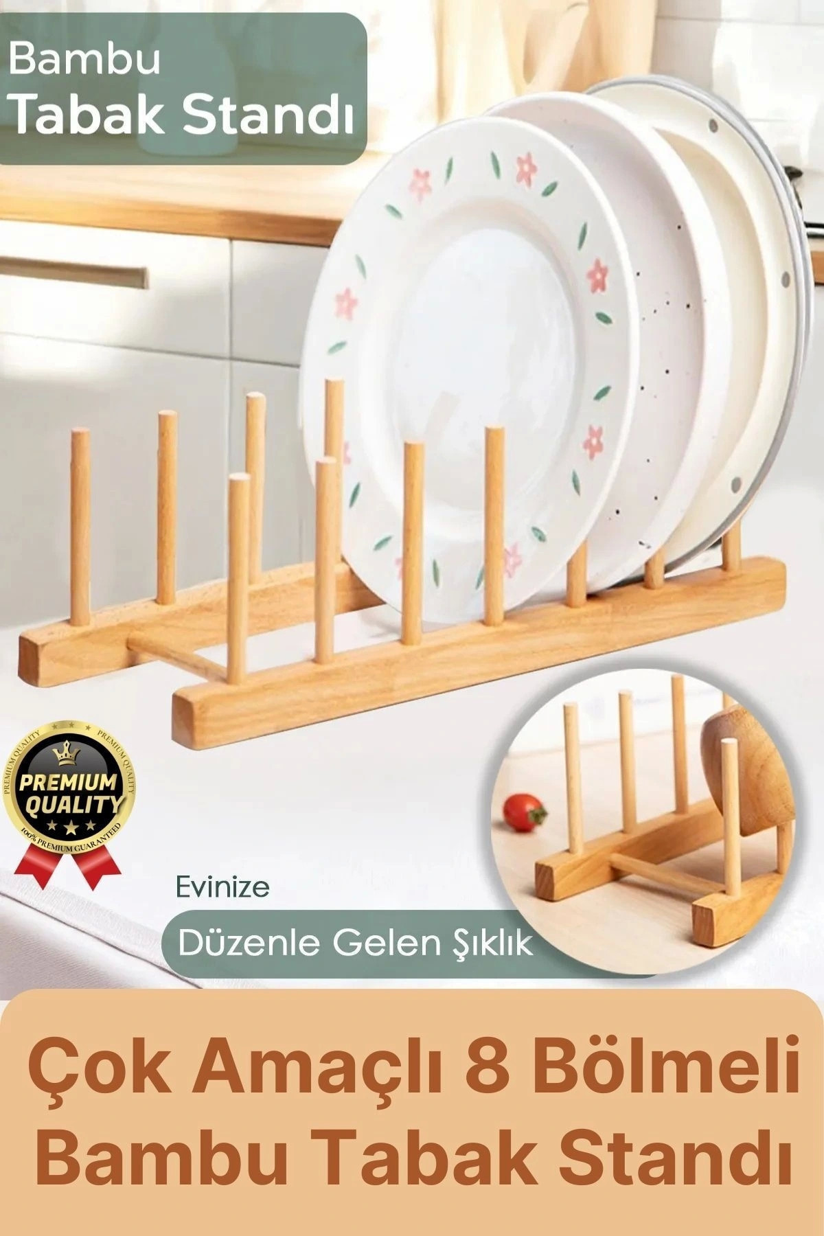 Çok Amaçlı Düzenleyici Bulaşıklık Plak Tabak Kitap Mutfak Organizer 8 ...