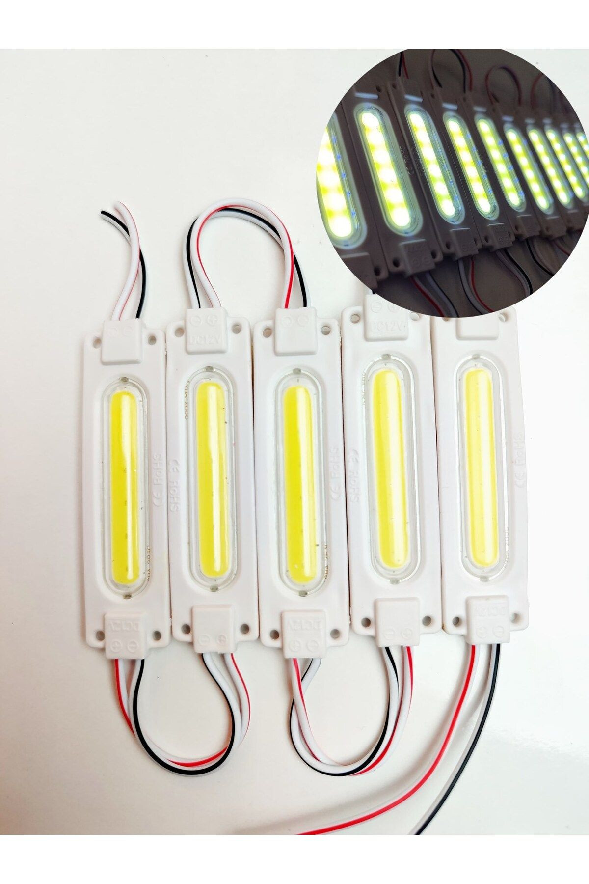 Balp Cob Ledli Su Geçirmez Mercekli Beyaz Neon Parmak Led 5 Adet - idefix