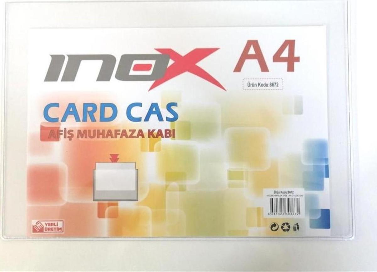 Puti İnox Tabela Poşeti (Afiş Muhafaza Kabı) A4 8672 (10 Lu Paket) - idefix