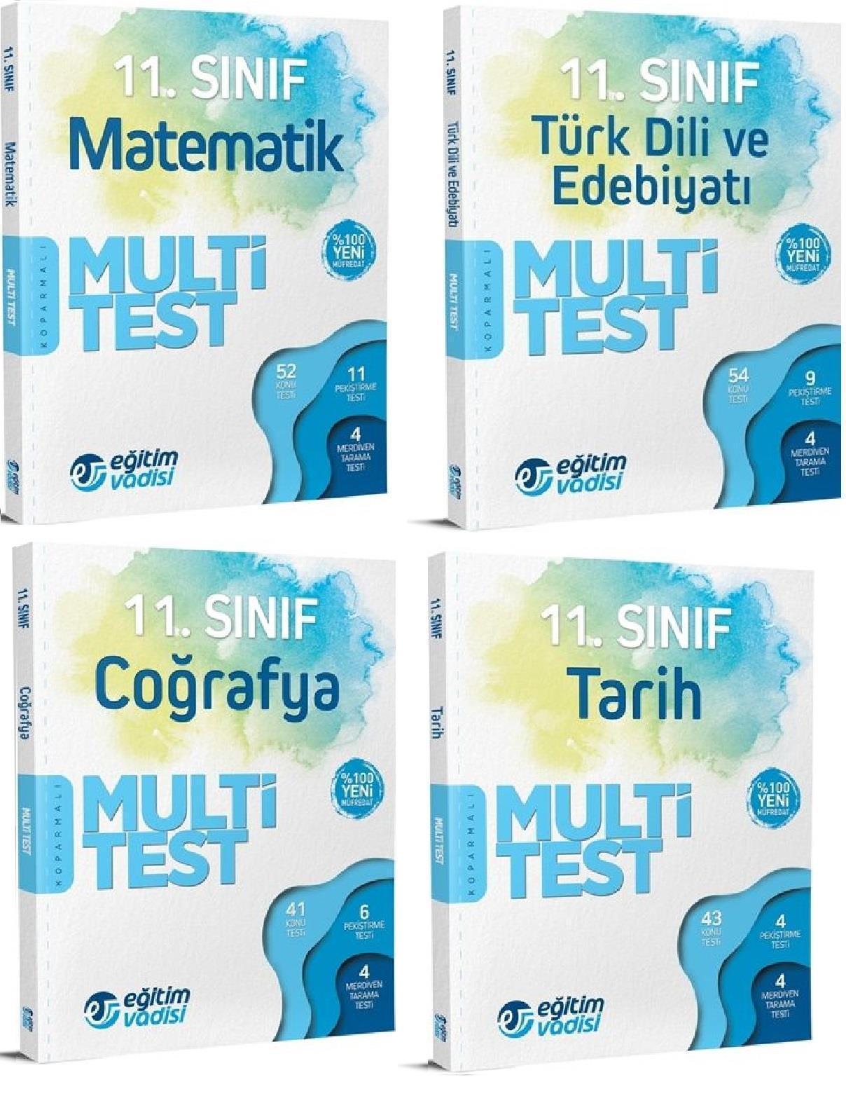 Eğitim Vadisi 11. Sınıf Sözel Eşit Ağırlık Multi Test Yaprak Test Seti ...