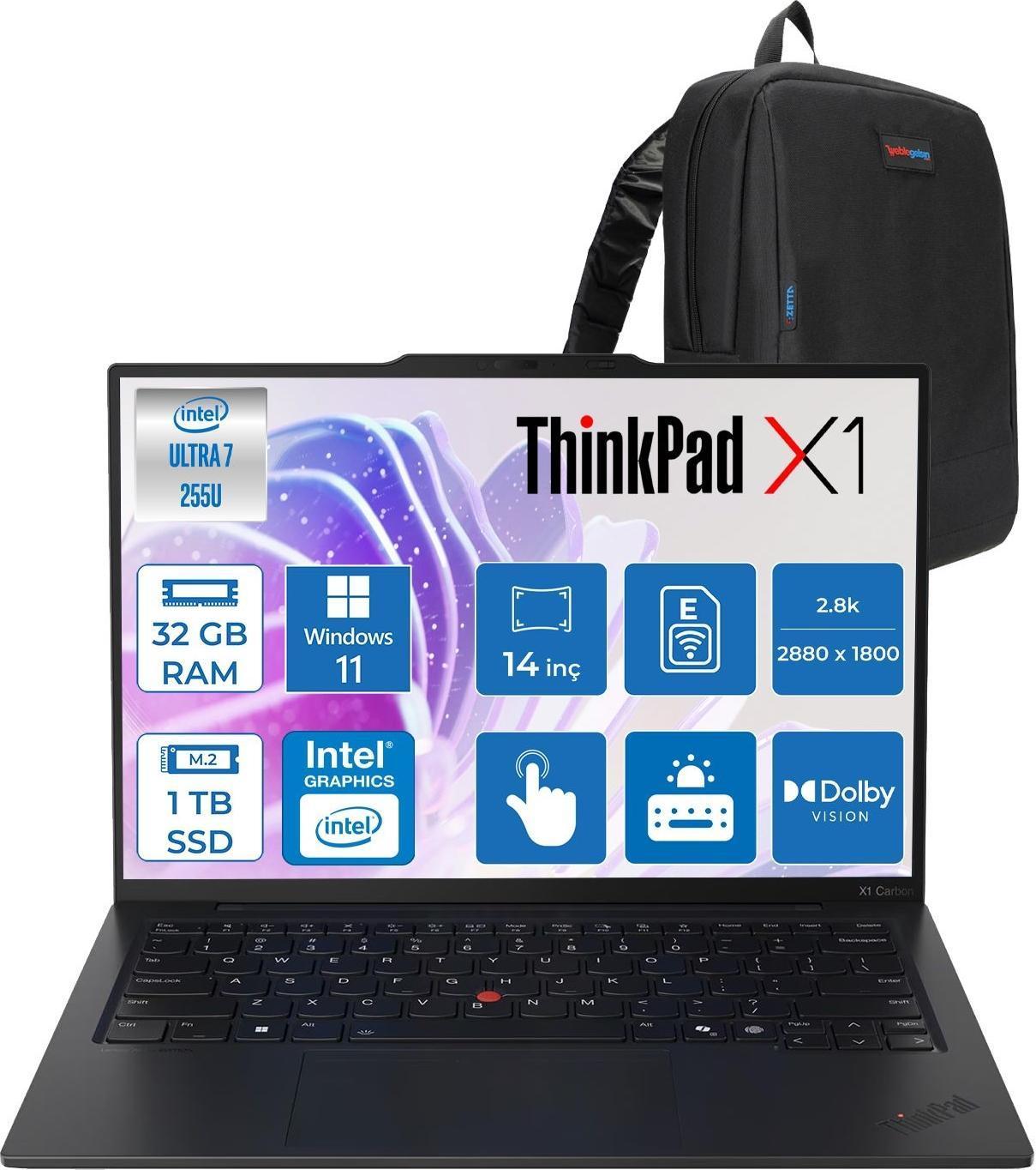 Lenovo Thinkpad X1 Carbon Gen 13 Aura Edition Intel Core Ultra 7 255U ...