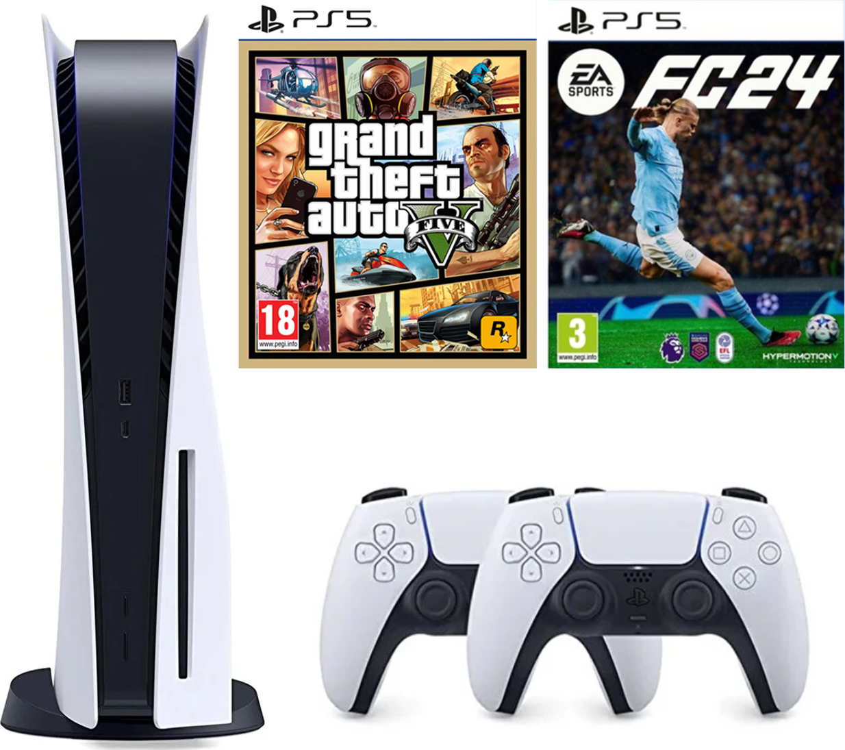 Sony Playstation 5 825 GB - Türkçe Menü + Ps5 2. Kol + Ps5 Fifa 24 ...