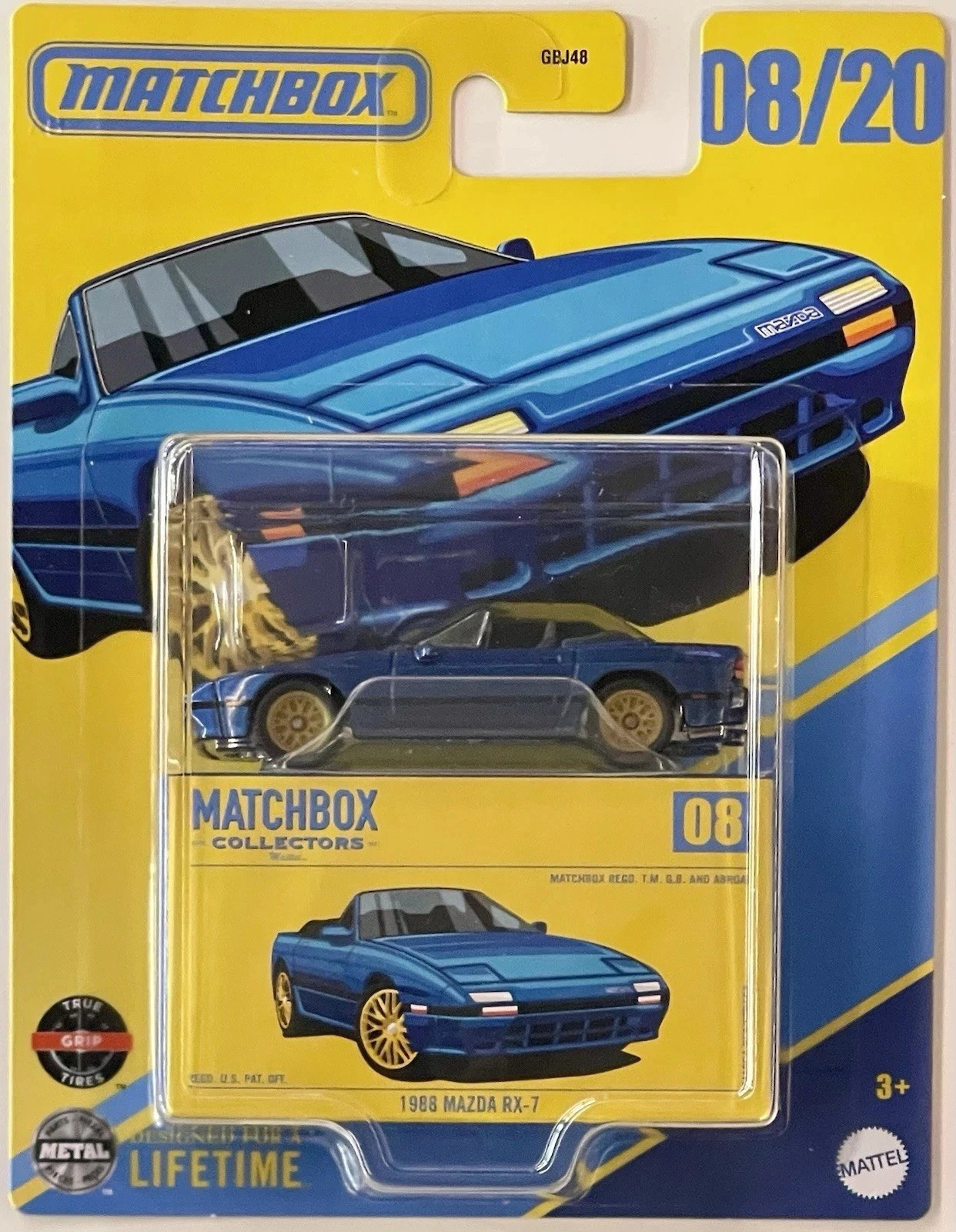 Matchbox Collectors 1988 Mazda RX-7 Mavi 1:64 Ölçek Diecast Model Araba ...