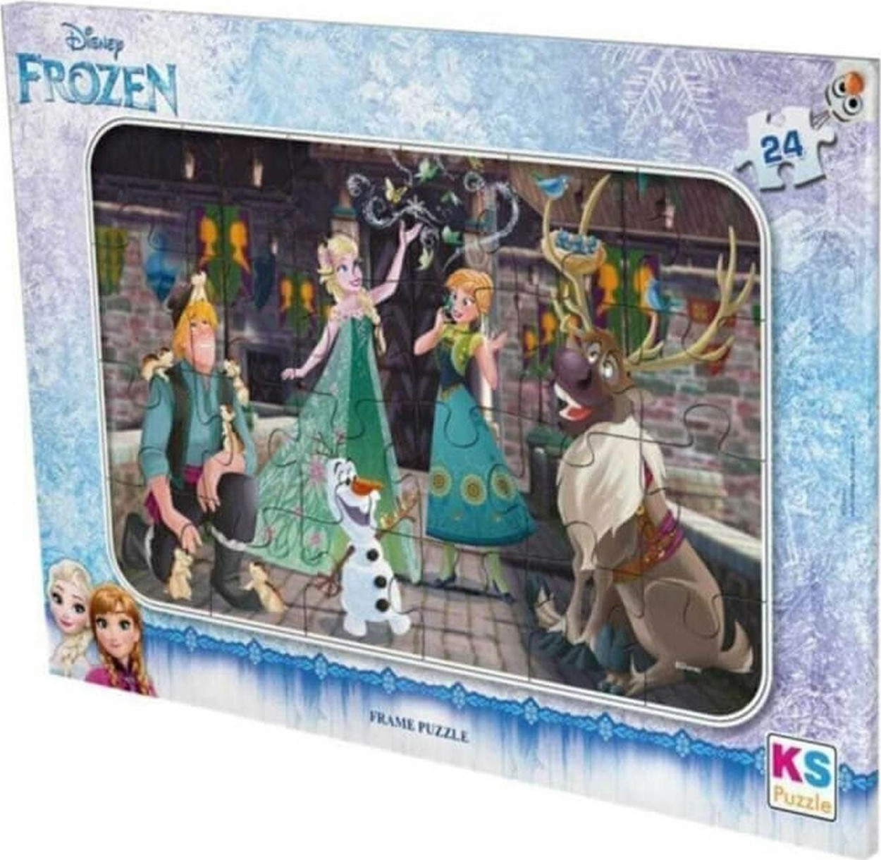 Elsa Anna Olaf 5 Karakterli 24 Parça Frame Puzzle Karlar Ülkesi Disney ...