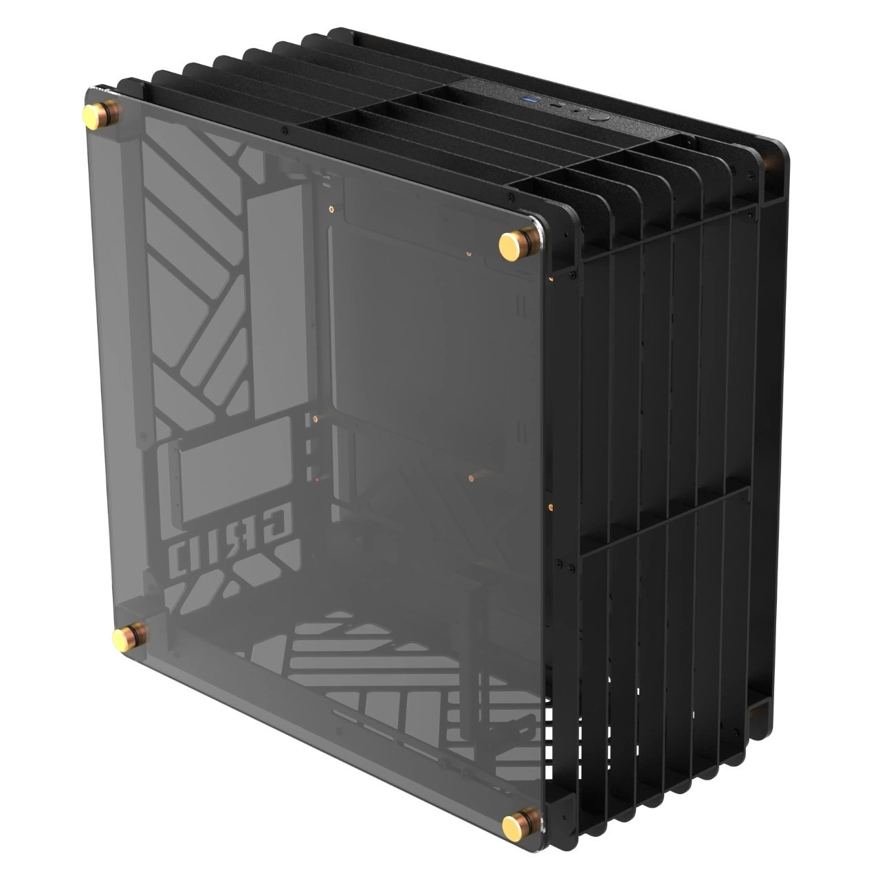 Hyper Rocket GRID M-ATX M-ITX Gaming Open Frame Siyah Oyuncu Kasası ...