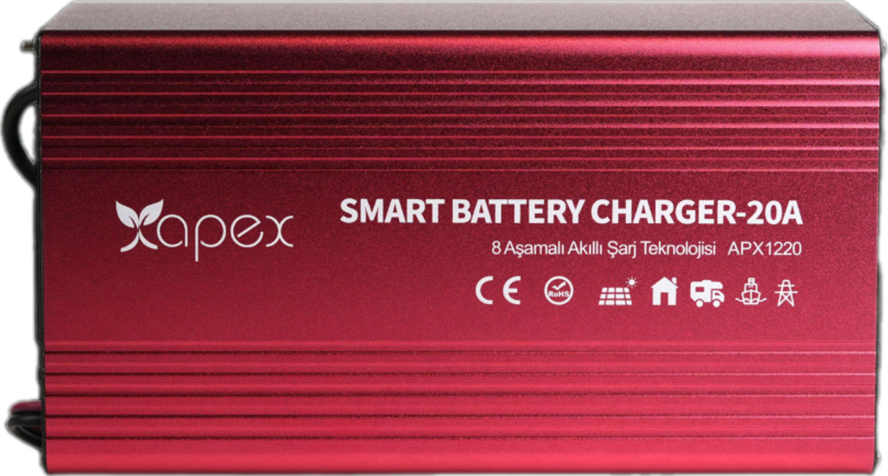 Apex 12V 20A Smart AC-DC Akü Şarj Cihazı - idefix