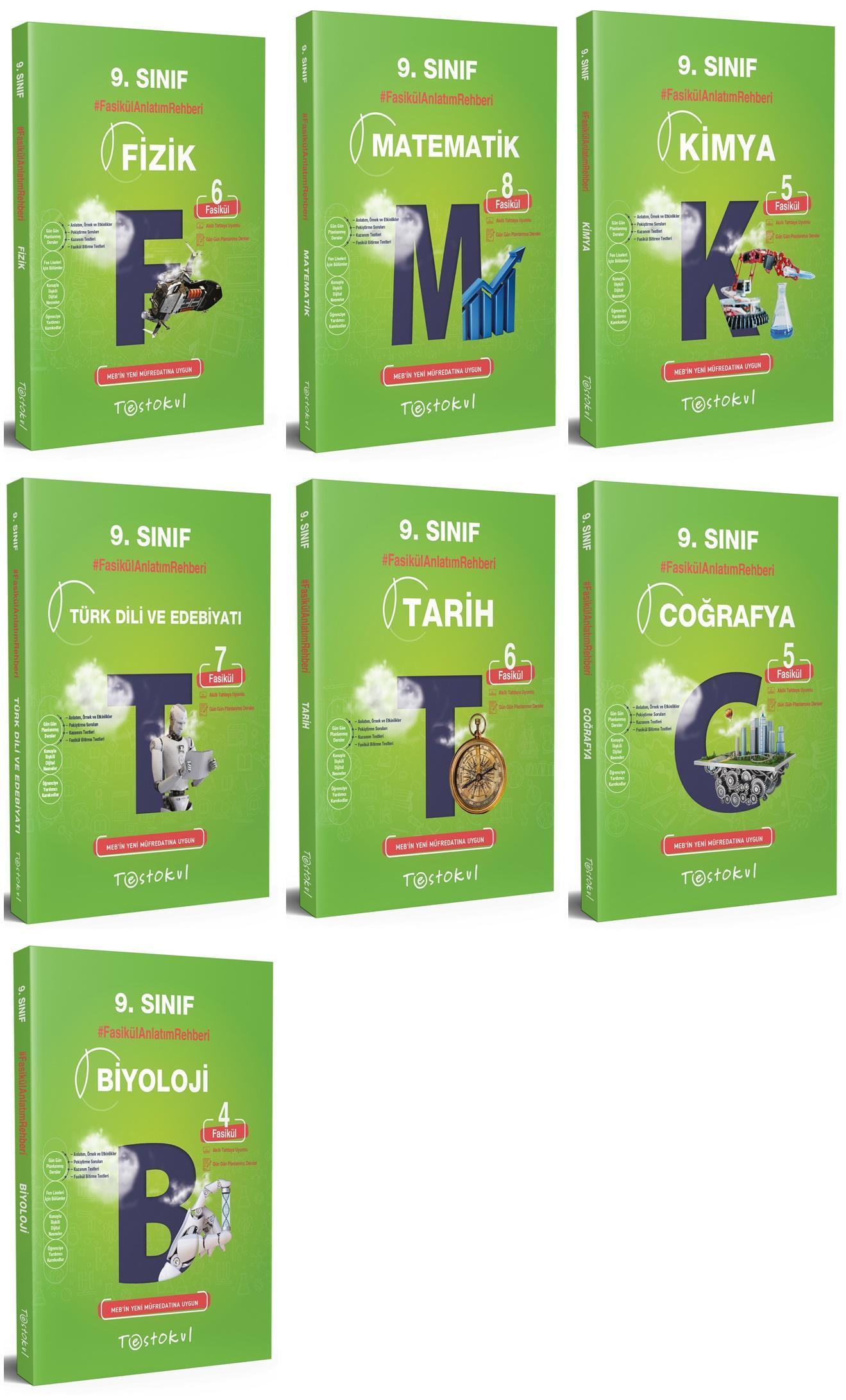 Test Okul 9. Sınıf Fasikül Anlatım Rehberi Seti Seti Tam Set 2023 ...