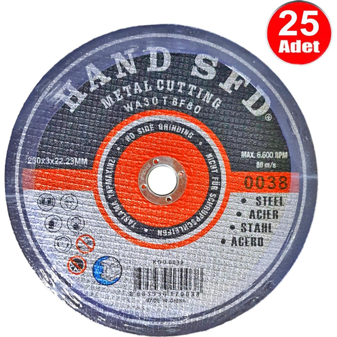 SFD Metal Demir Kesme Taşı Kesici Disk Spiral Flex Taşı 230 mm x 3mm ...