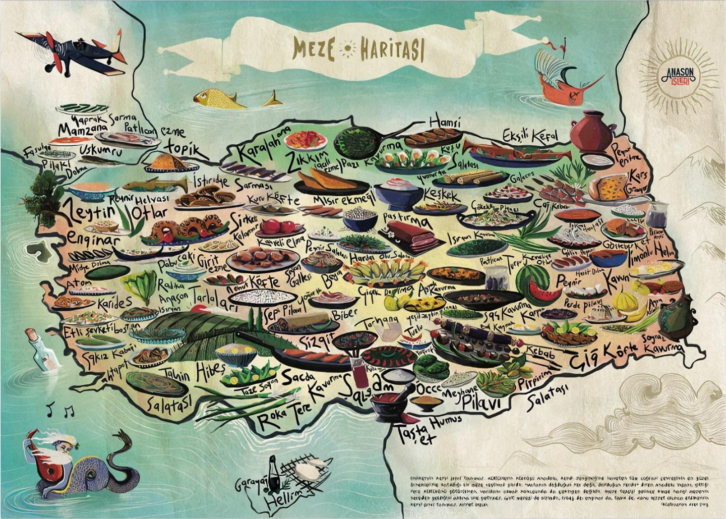 Meze Haritası, Poster 70x50cm - idefix