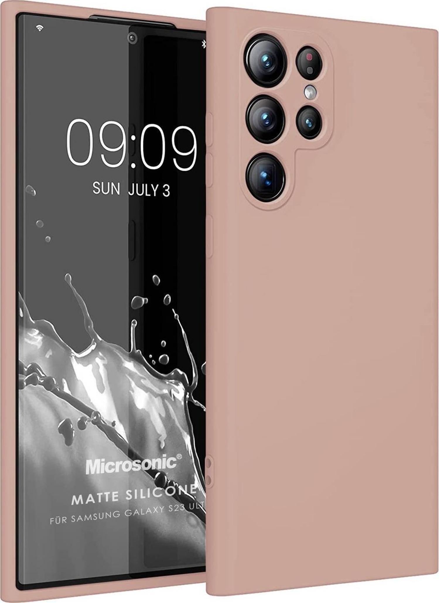 Microsonic Matte Silicone Samsung Galaxy S23 Ultra Kılıf Rose Gold - idefix