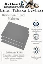 Linol Tabaka Levhası A4 20X30 cm 2mm Gri 1 Adet Linolyum Tabaka Gri ...