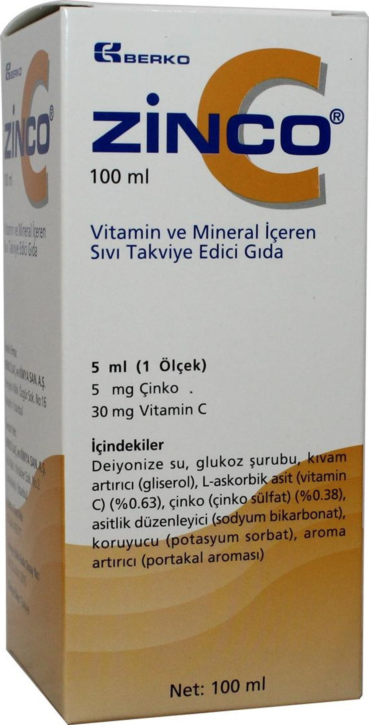 Berko Zinco C 5 Mg Şurup - idefix