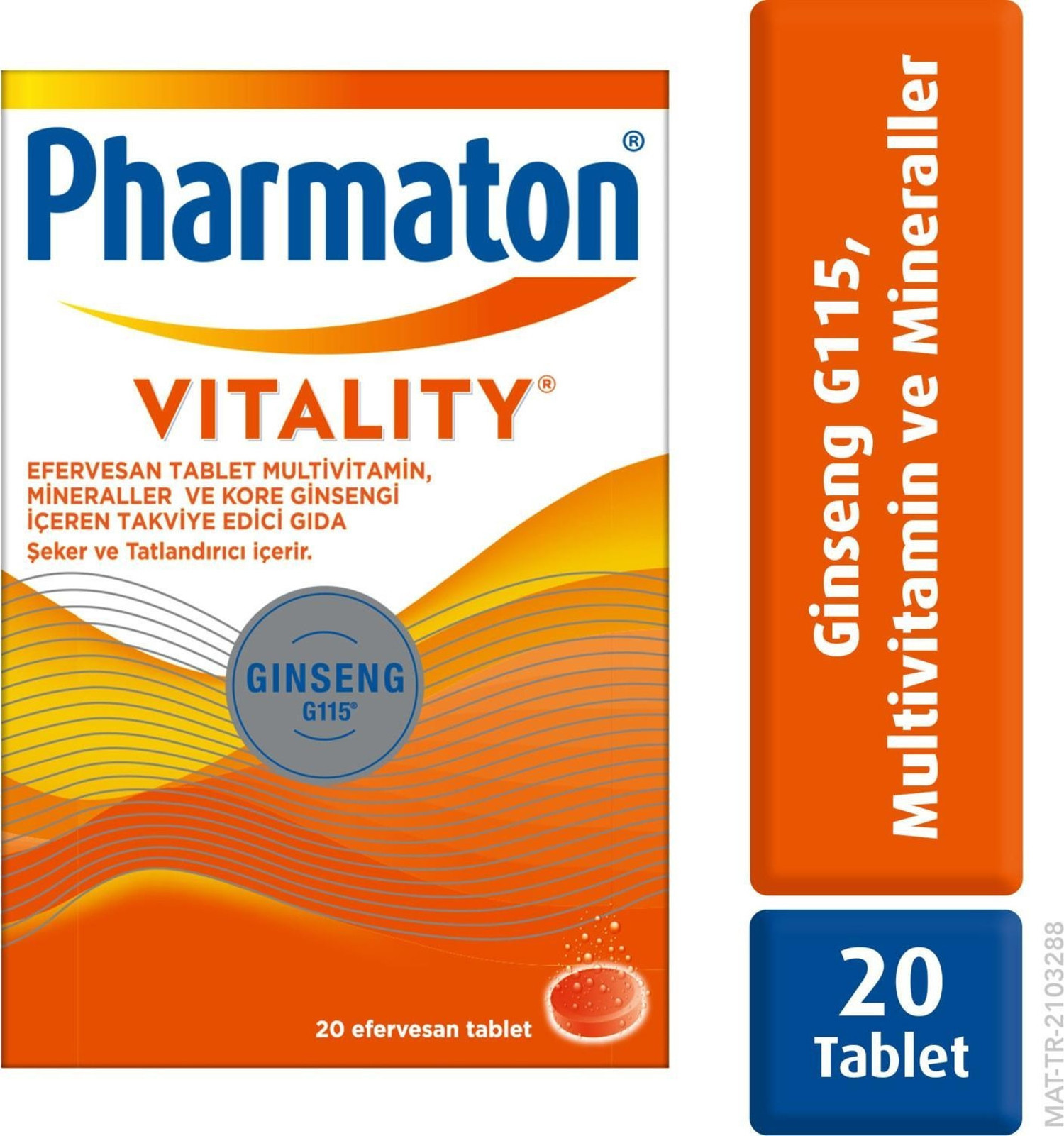Pharmaton Vitality Efervesan 20 TABLET