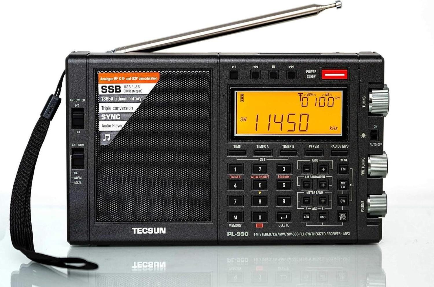Tecsun PL990 Dijital Dünya Bandı AM/FM Kısa Dalga Uzun Dalga Radyo - idefix