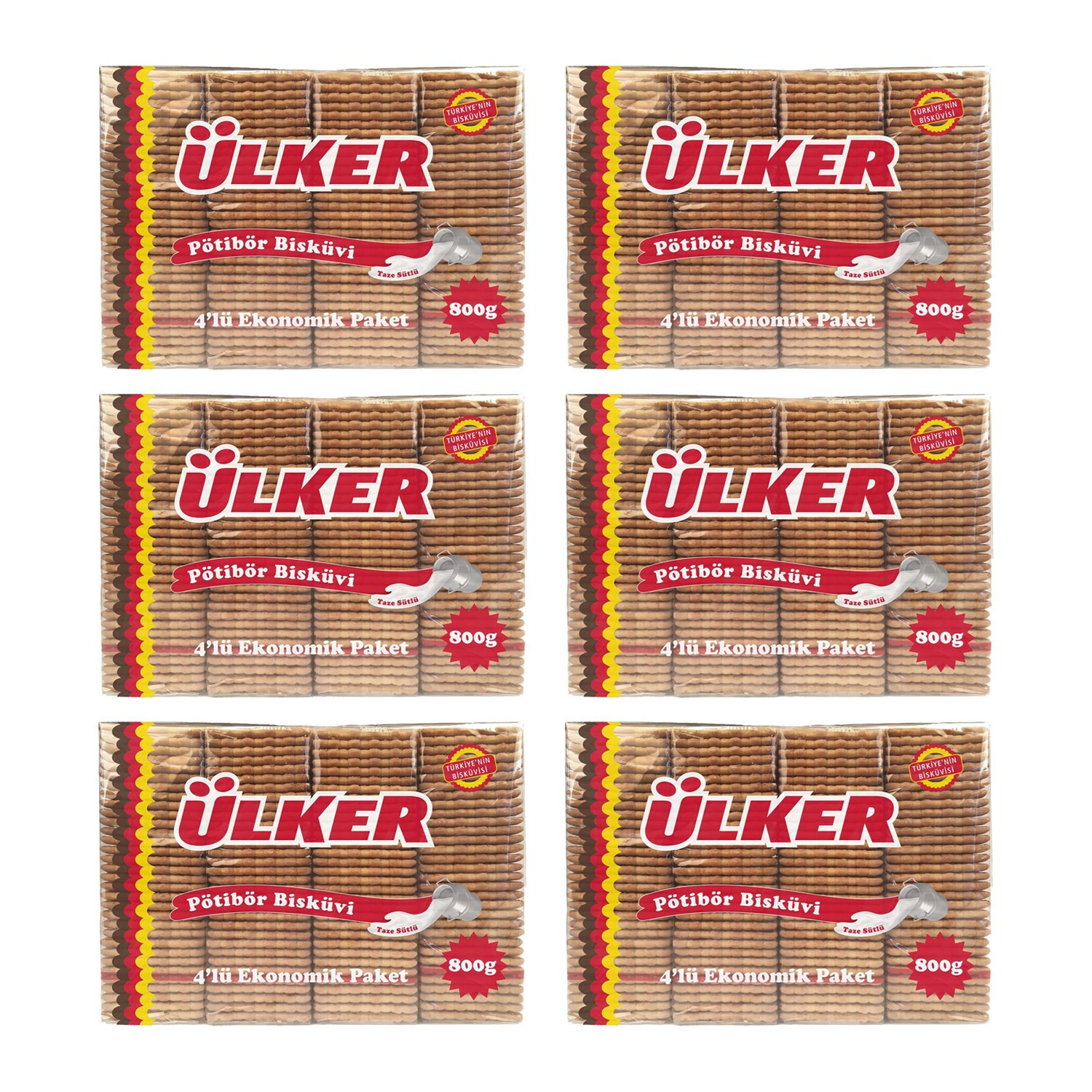 Ülker Pötibör Bisküvi 800 Gr x 6 Adet - idefix