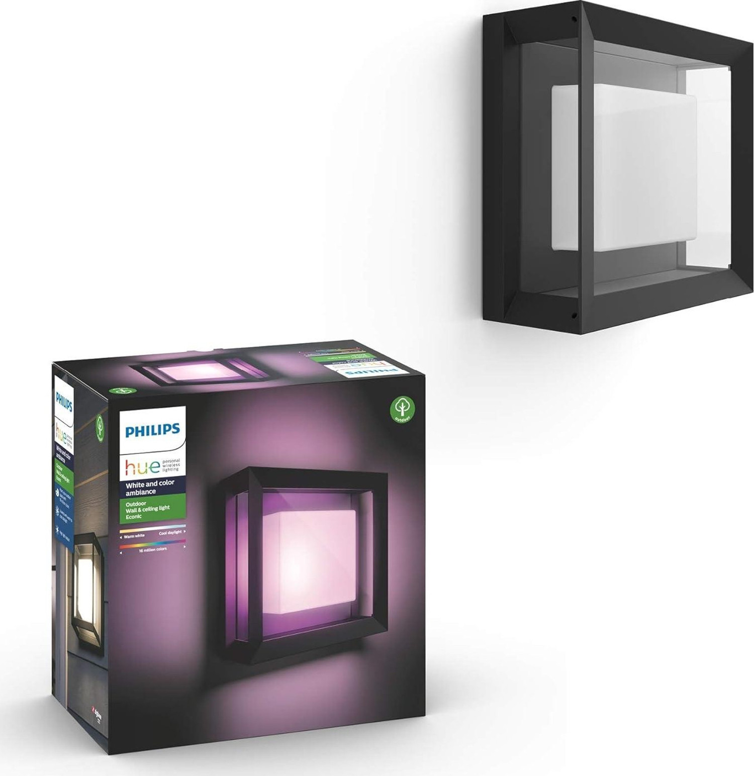 Philips Hue Econic Square Dış Mekan Duvar ve Tavan Işık Armatürü - idefix