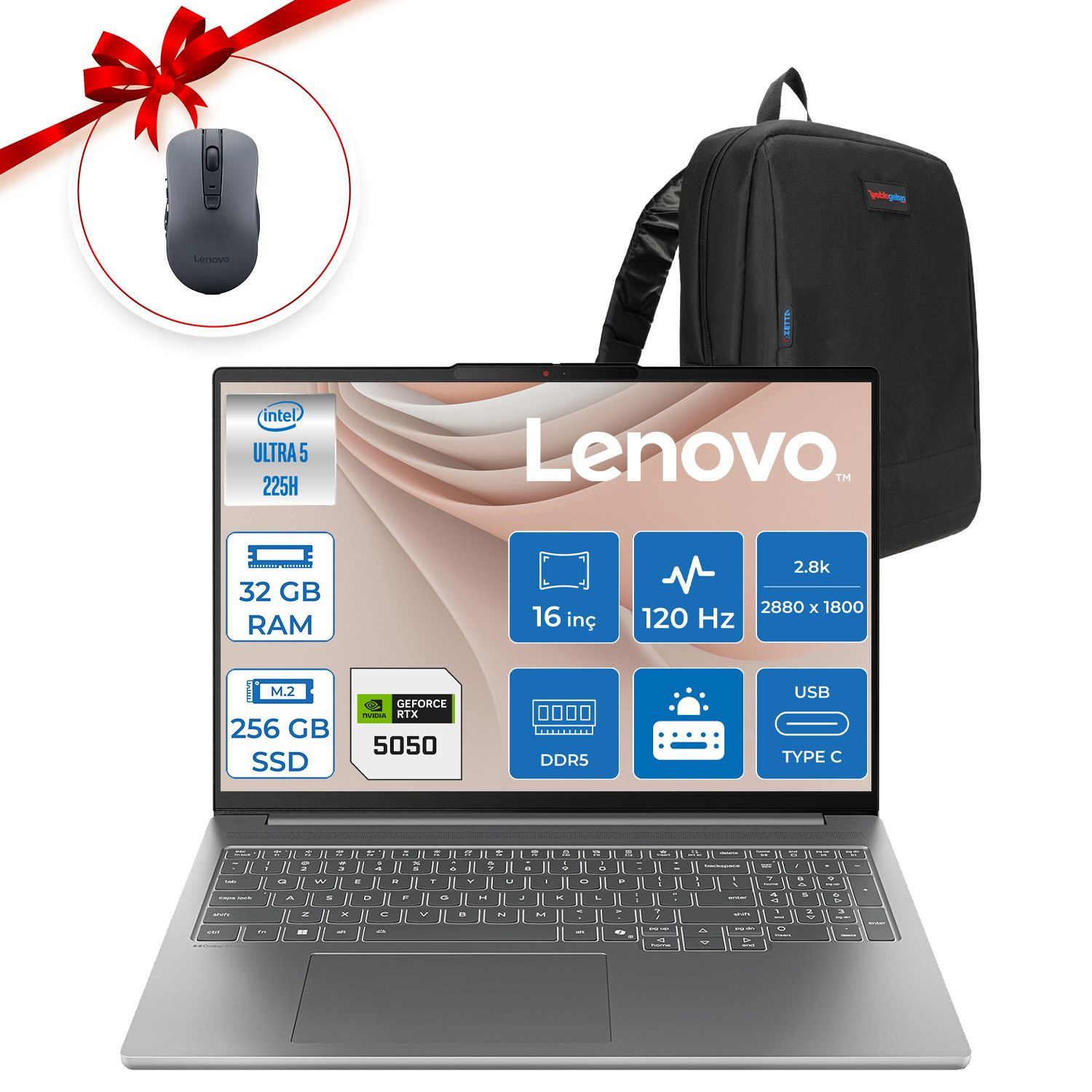 Lenovo Ideapad Pro 5 16IAH10 Intel Core Ultra 5 225H 32GB 8400MHZ 256GB ...