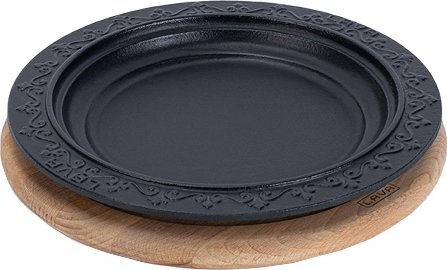 Lava Döküm Oval Döner Kebap Tabağı Kayın Servis Ahşabı. Çap(Ø)28cm ...