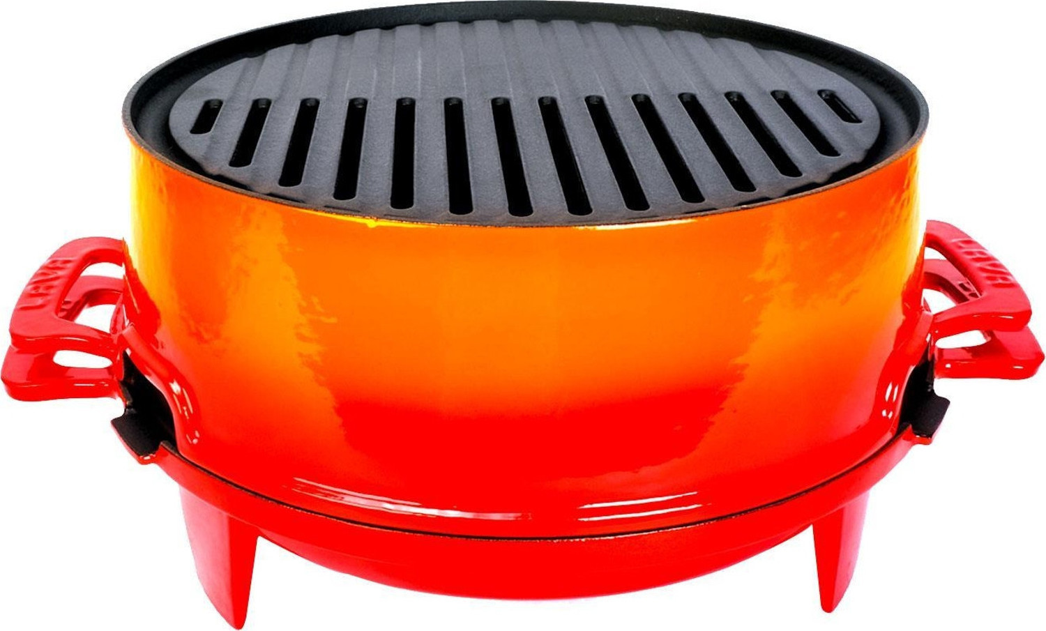 Lava Döküm Yuvarlak Mangal Izgara Set Döküm Demir Yekpare Çift Kulplu ...