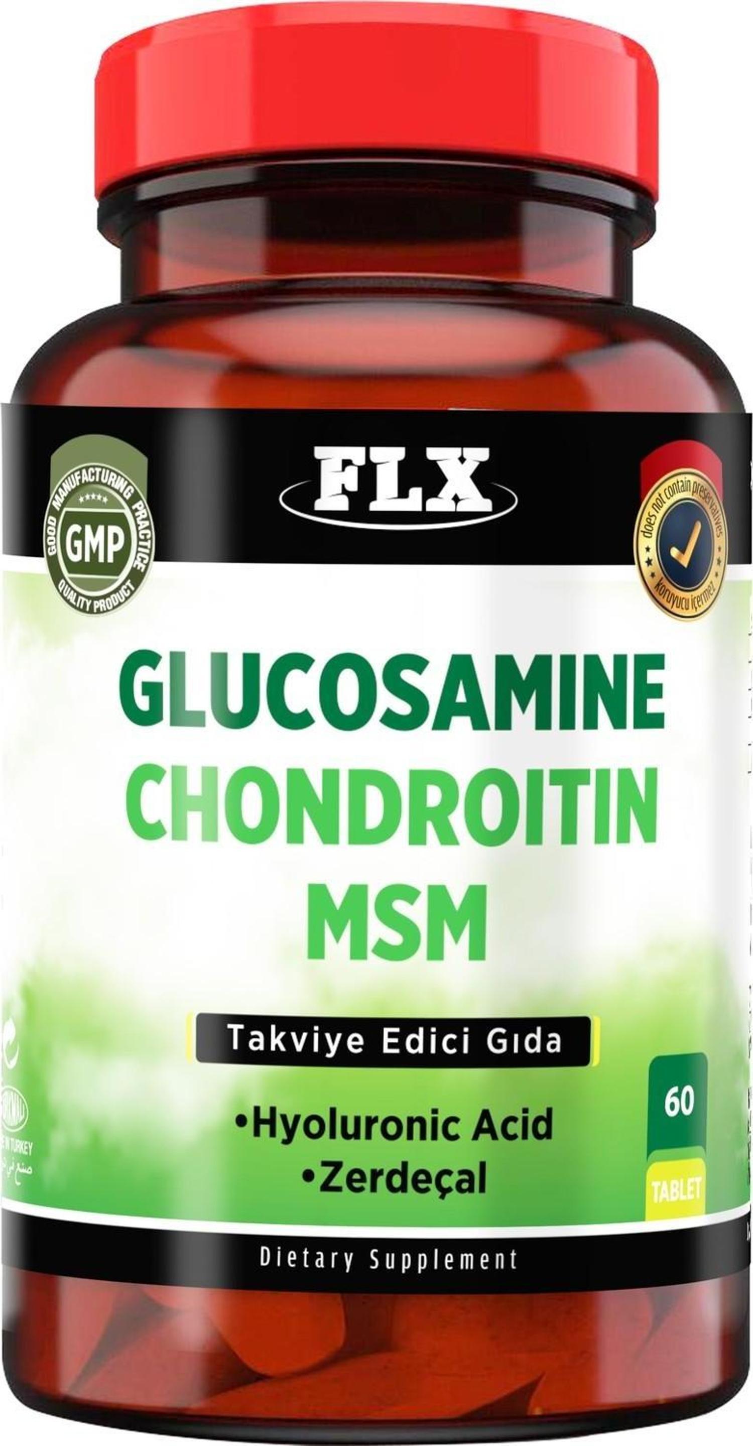 FLX Glucosamine Chondroitin Msm Hyoluronic Asit Zerdeçal 60 Tablet - idefix