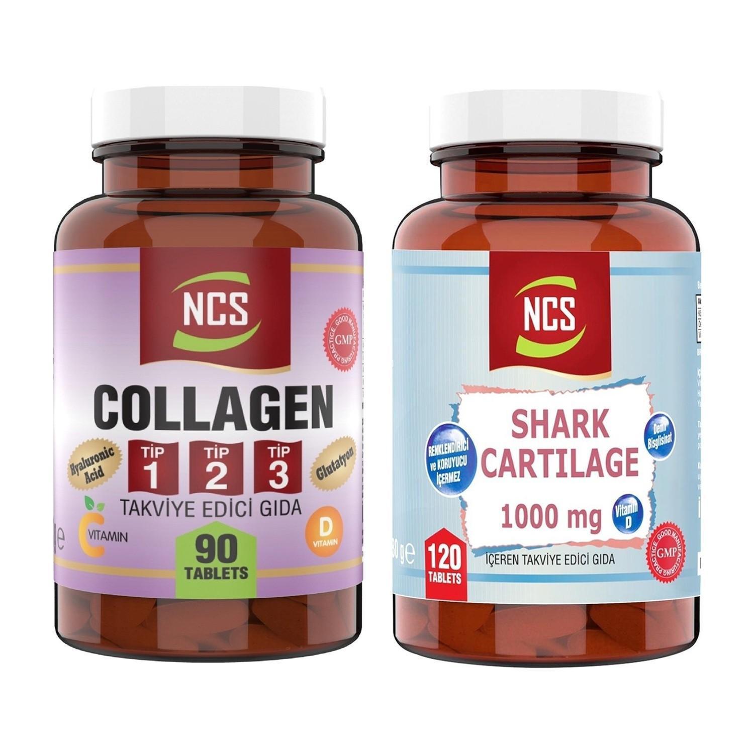 Ncs Kollajen Tip 1-2-3 90 Tablet Shark Cartilage 120 Tablet - idefix