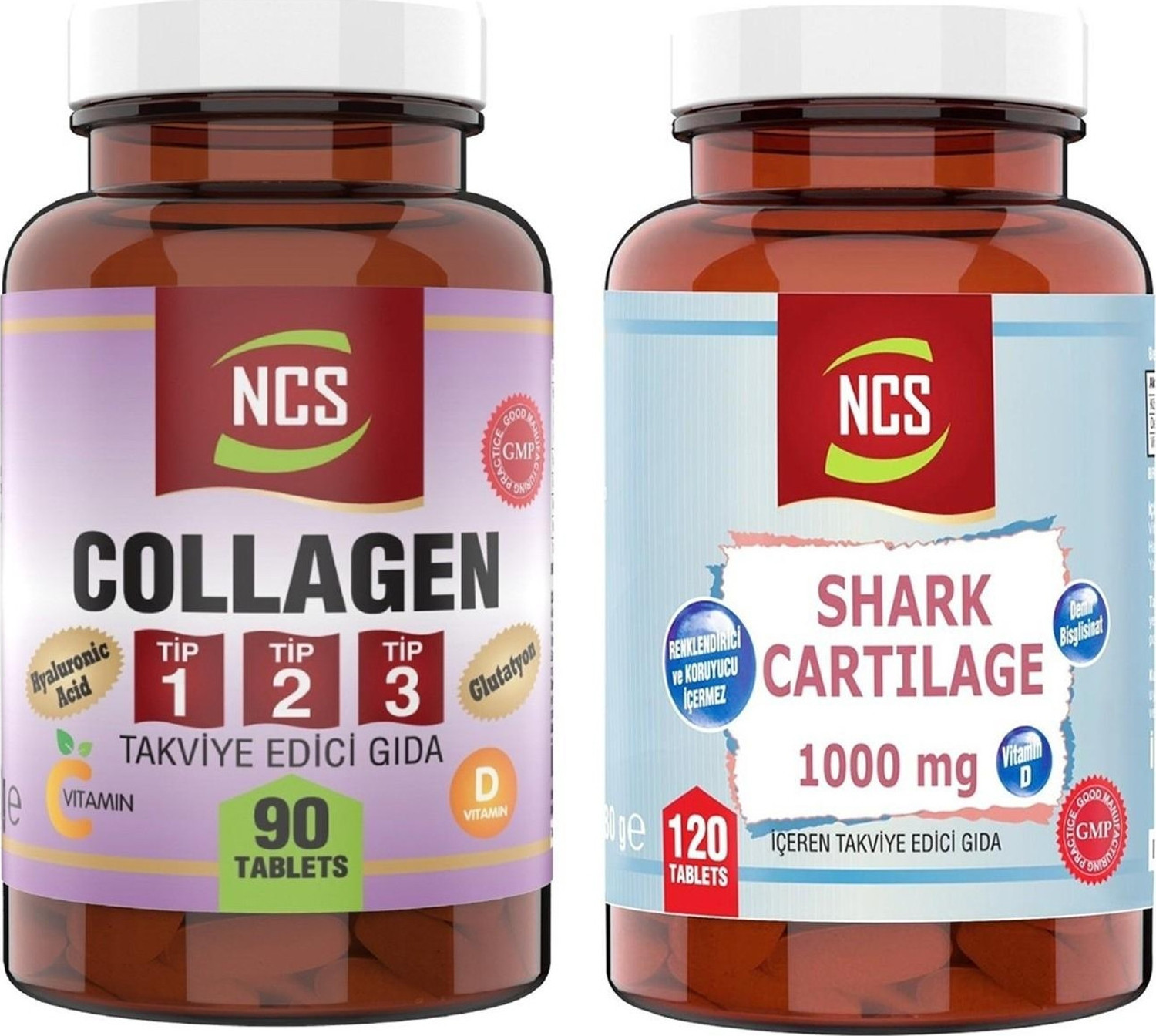 Ncs Kollajen Tip 1-2-3 90 Tablet Shark Cartilage 120 Tablet - idefix