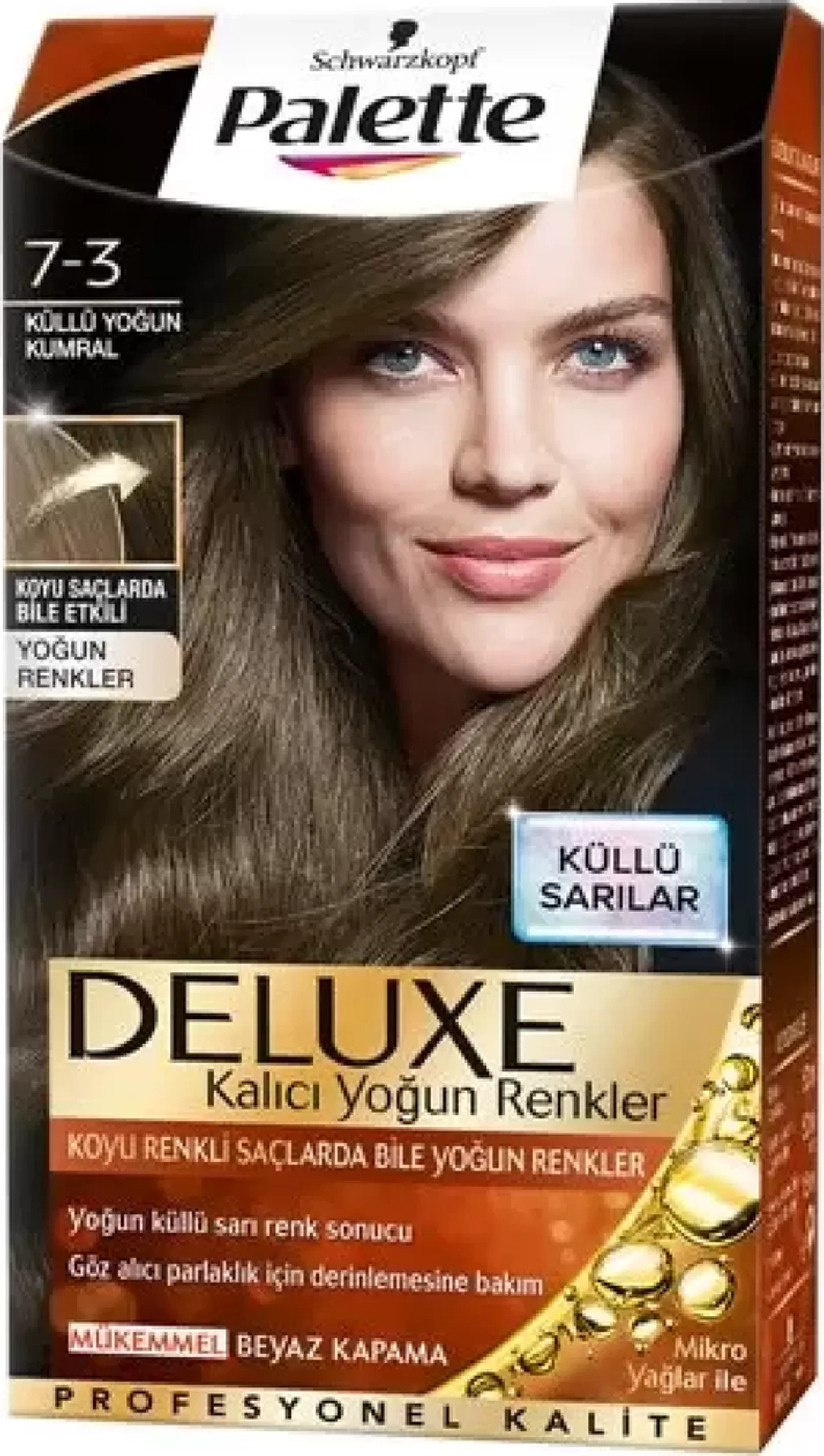 Palette Saç Boyası 7-3 Küllü Yoğun Kumral x 4 Adet - idefix