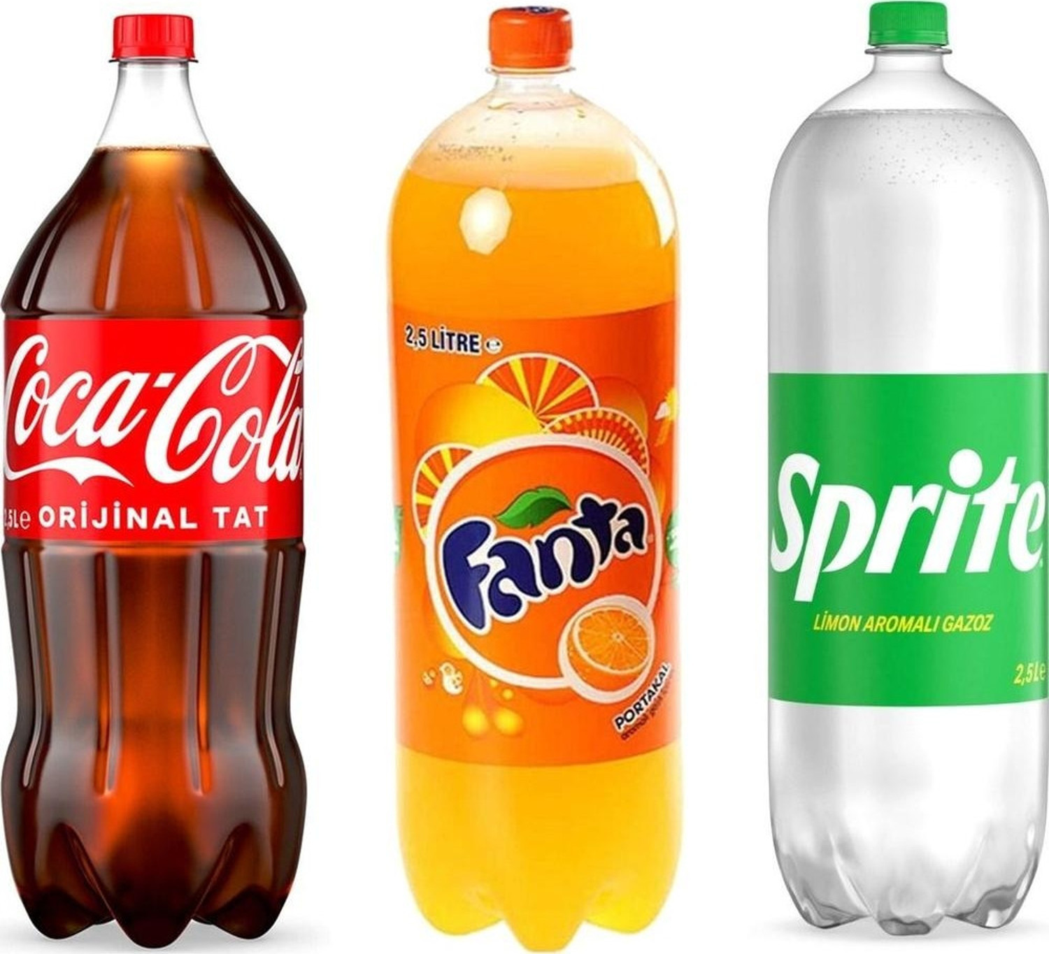 Coca-Cola Fanta Sprite 2,5 lt 3 lü Karma Paket - idefix