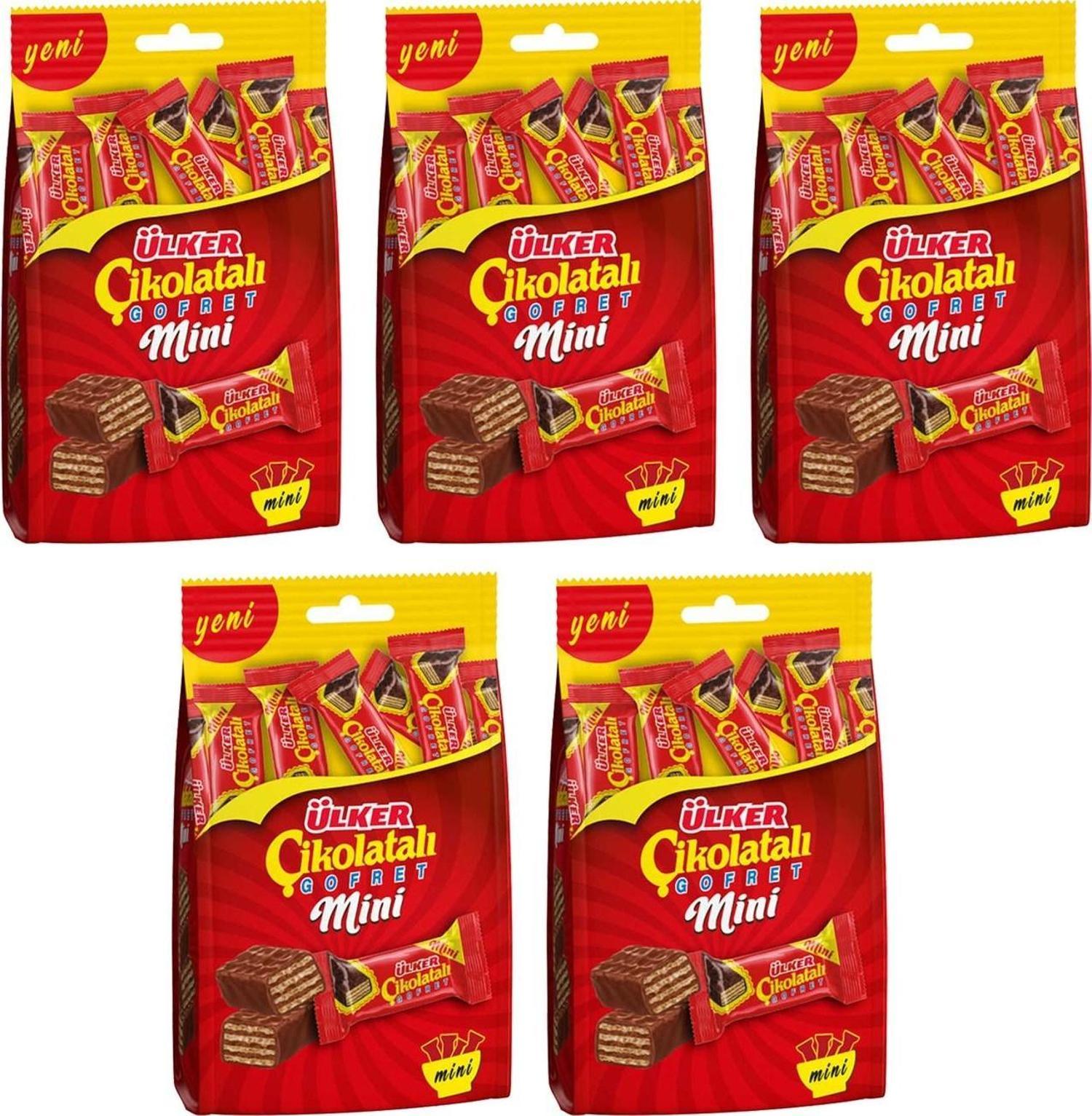 Ülker Çikolatalı Gofret Mini 82 gr x 5 Adet - idefix