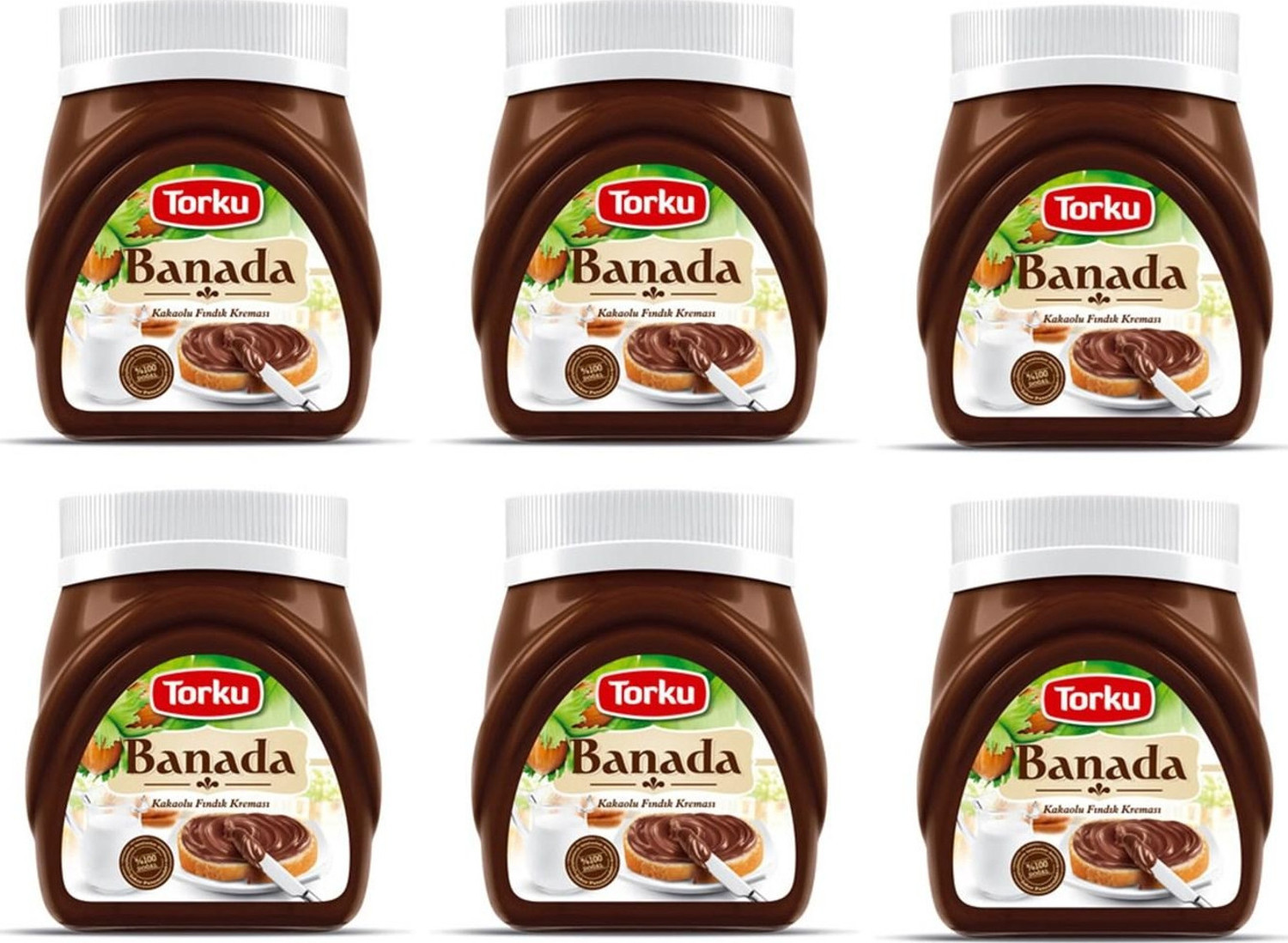 Torku Banada Kakaolu Fındık Kreması Cam 400 gr x 6 Adet - idefix