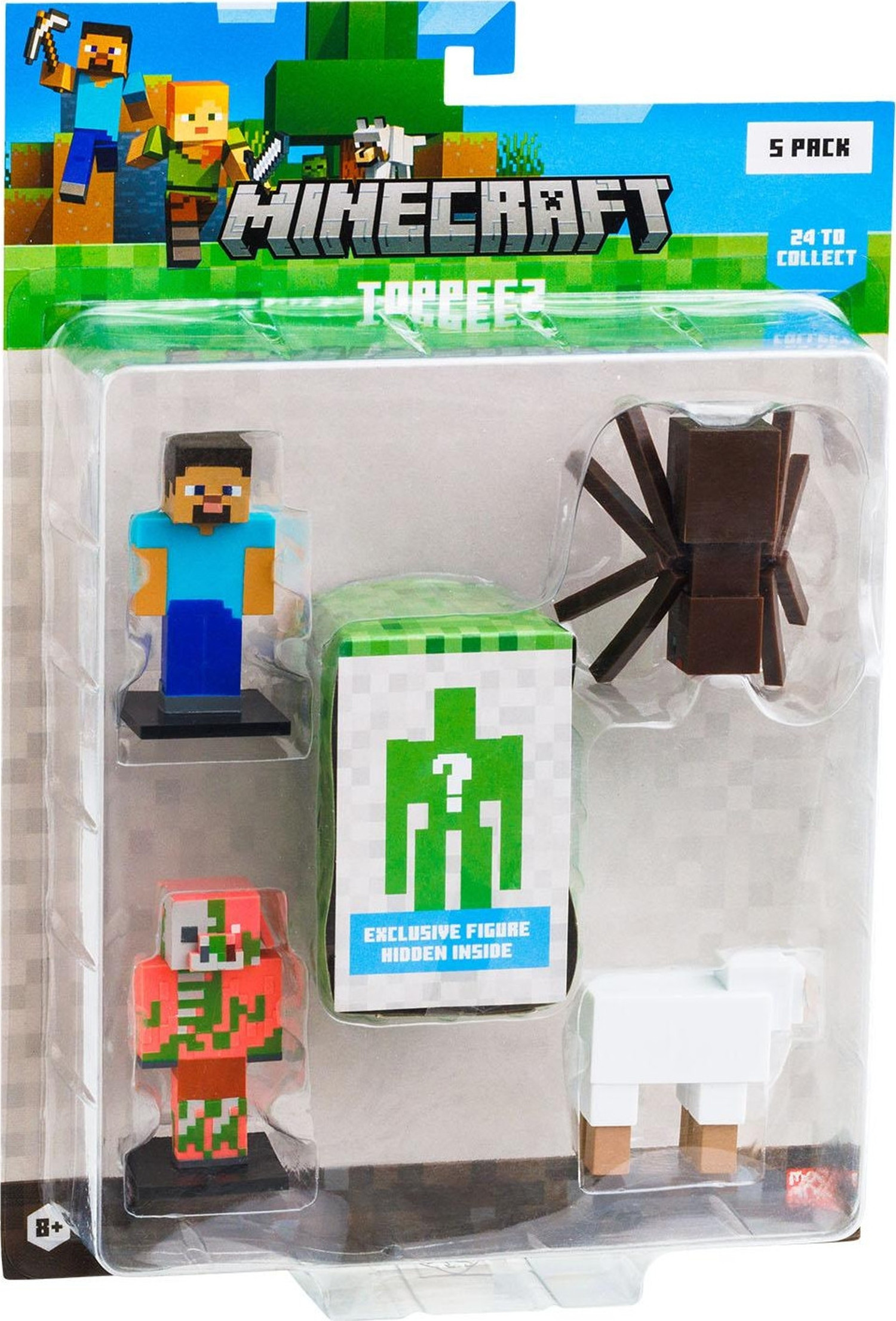 Minecraft 3D Figür Toppeez 5'li Set MC2040 Model 2 - idefix
