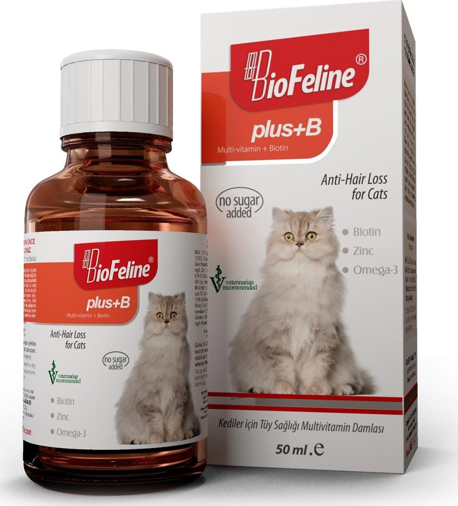 Biofeline Plus+B For Cats 50 Ml. ( Kediler İçin Tüy Sağlığı Damlası ...