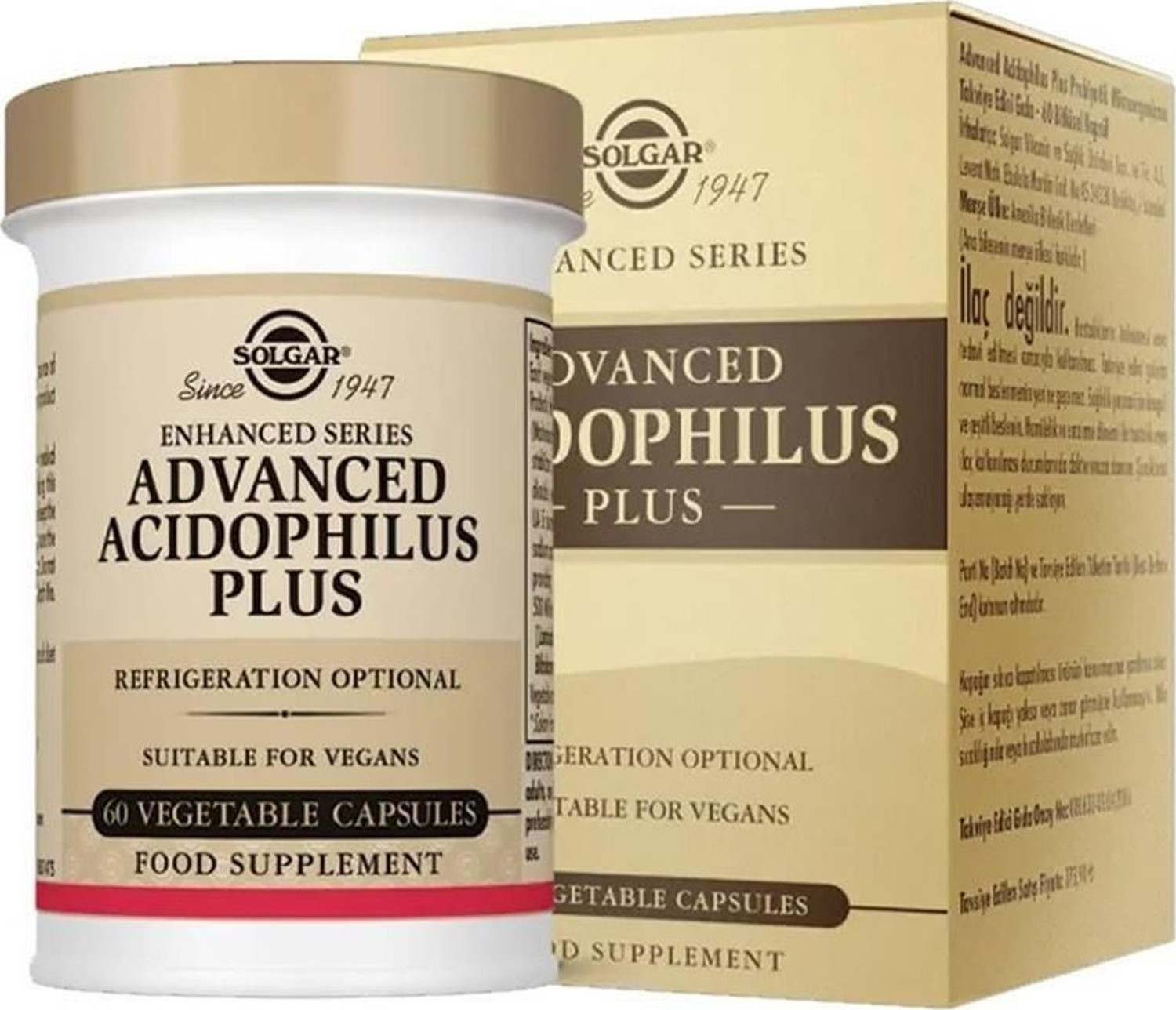 Solgar Advanced Acidophilus Plus 60 Bitkisel Kapsül - idefix
