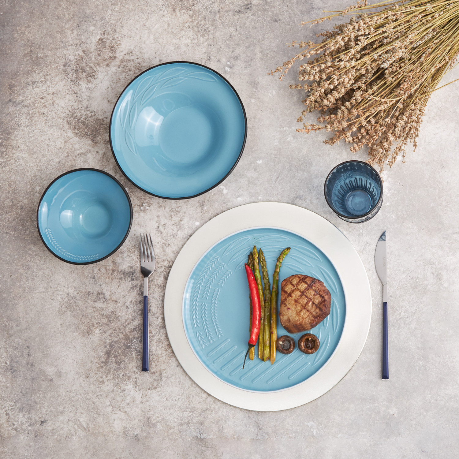 Karaca Earth Collection Fit 3 Parça 1 Kişilik Yemek Takımı - idefix