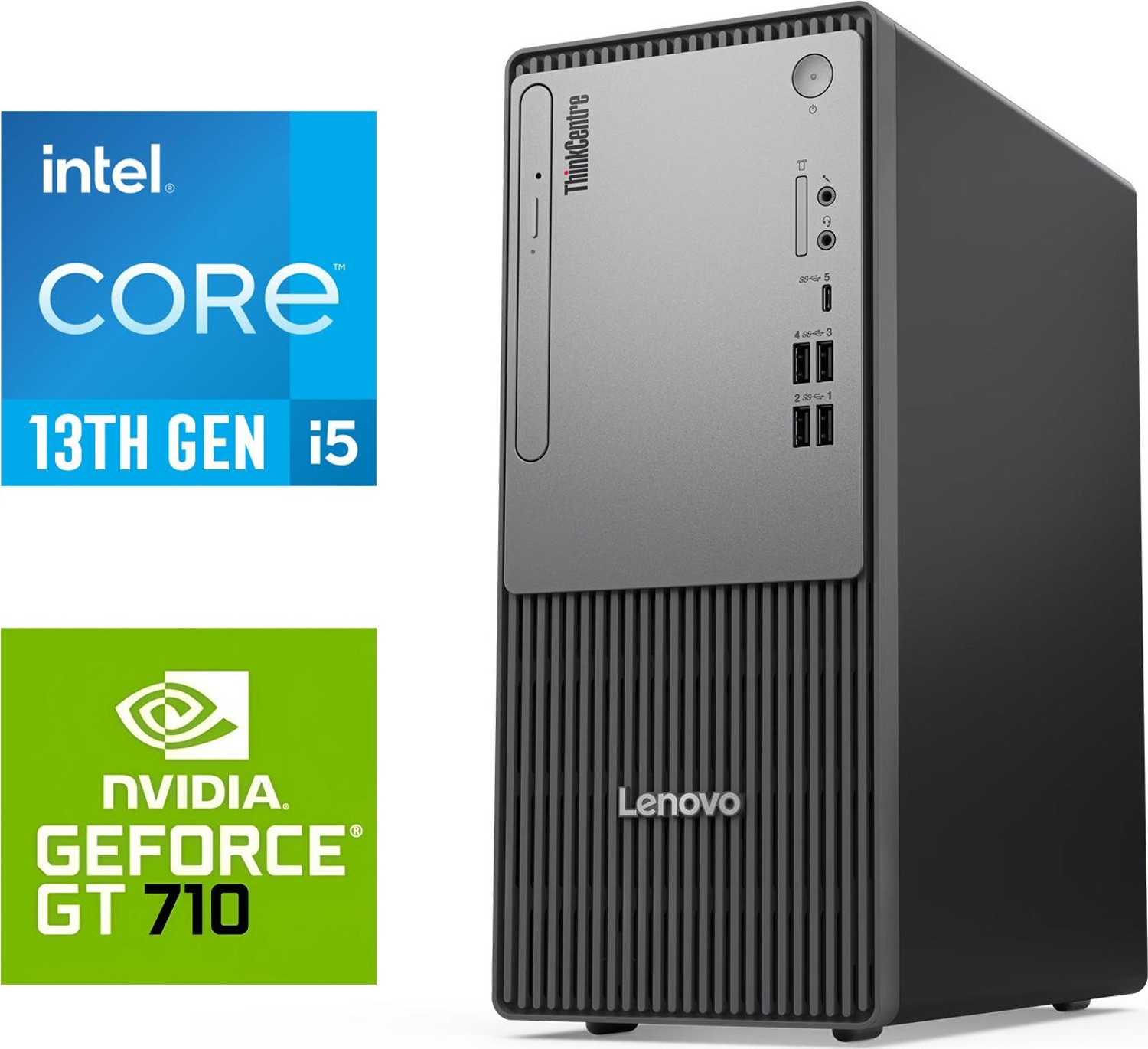 LENOVO ThinkCentre Neo 50t Gen5 i5-13400 8GB 512GB SSD 2 GB GT710 FDOS ...