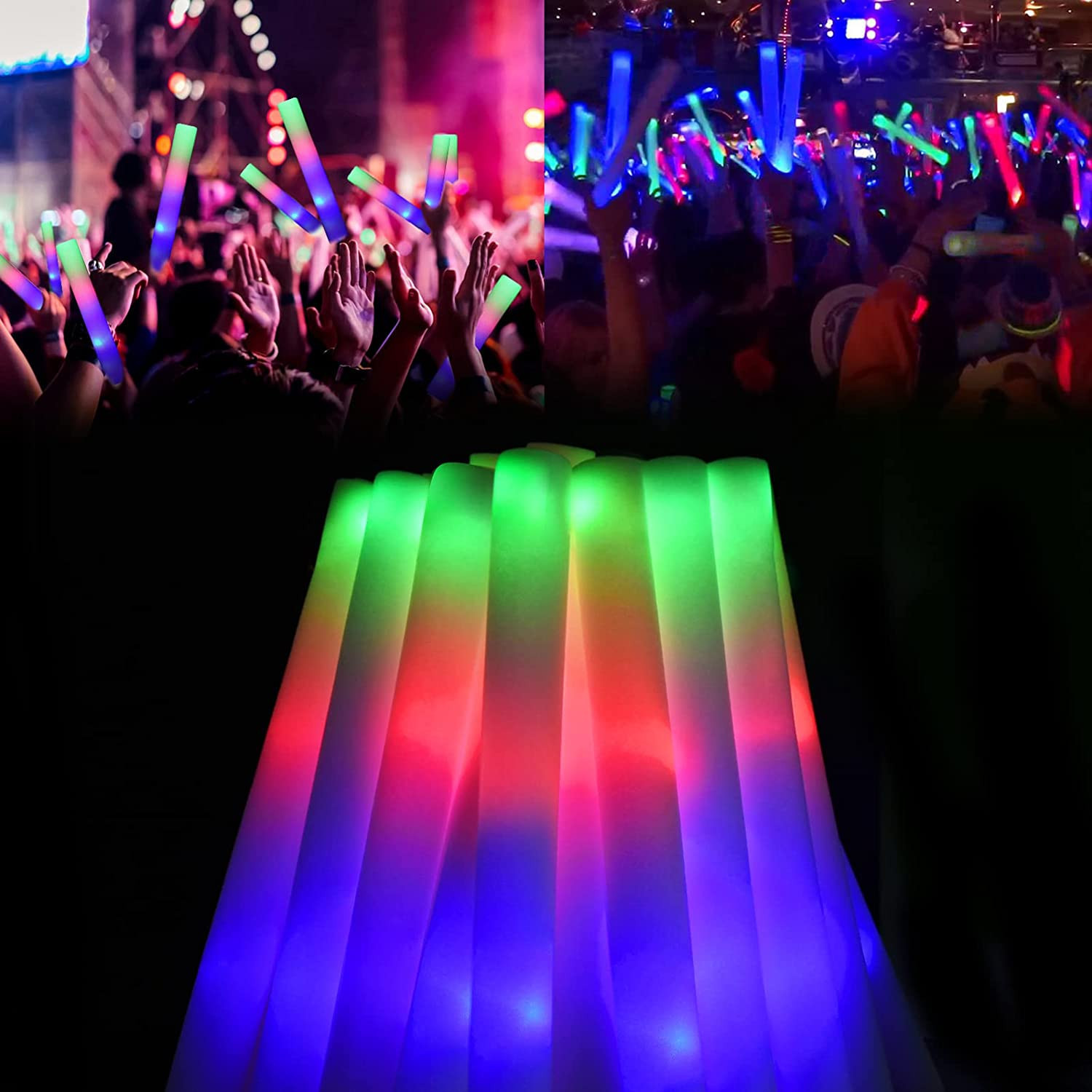 SÜNGER IŞIK FOAM STİCK IŞIKLI ÇUBUK 48 CM LED IŞIK SÜNGER LED IŞIK LED ...