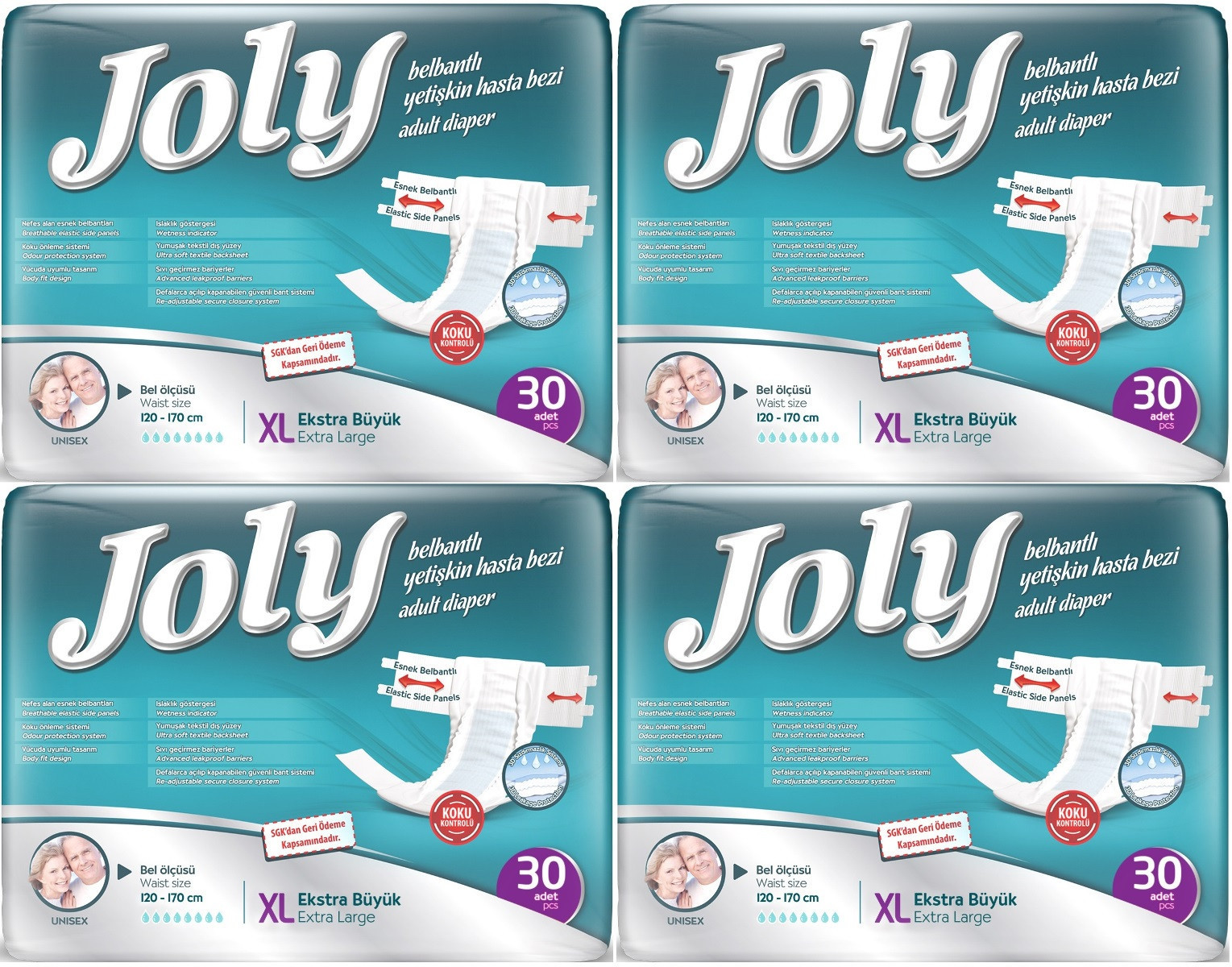 Joly Yetişkin Bezi Bel Bantlı XL - Ekstra Large - Extra Large 120 Adet