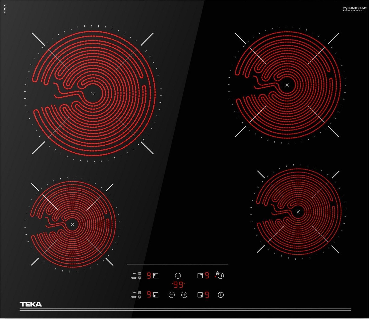 Teka TBC 64010 TTC 60 cm Vitroseramik Elektrikli Ocak - idefix