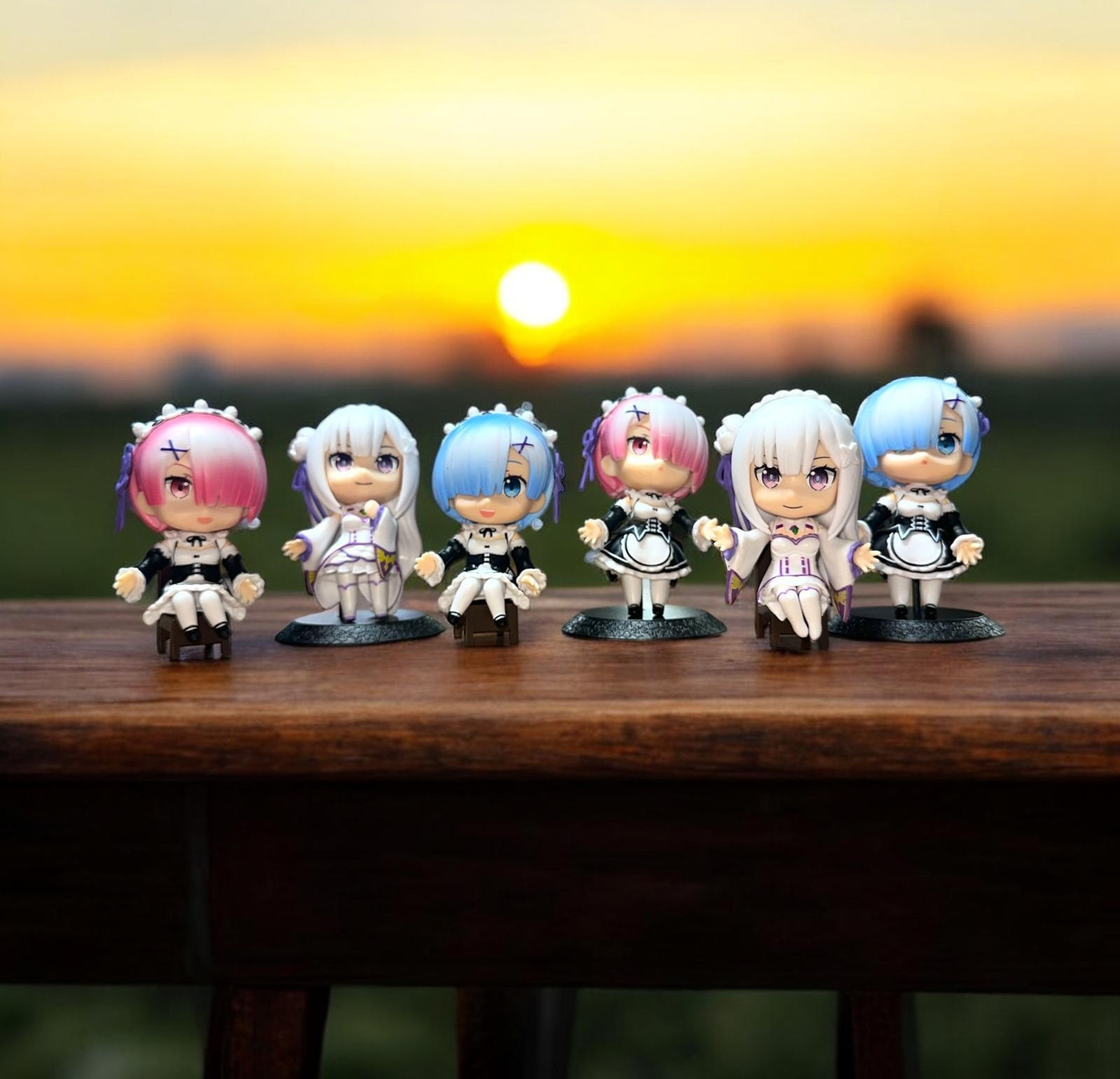 REM RAM ANİME KARAKTER SETİ 6 Lİ BİBLO KARAKTER ANİME SET VIP KALİTE ...