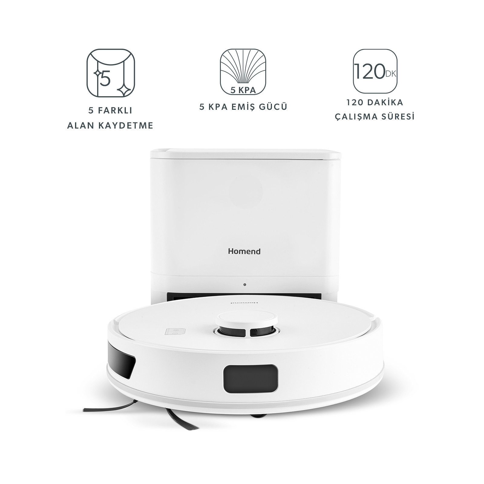 Homend Alex Laser Power 1289H Toz Hazneli Moplu Halı Tanıyan Beyaz ...
