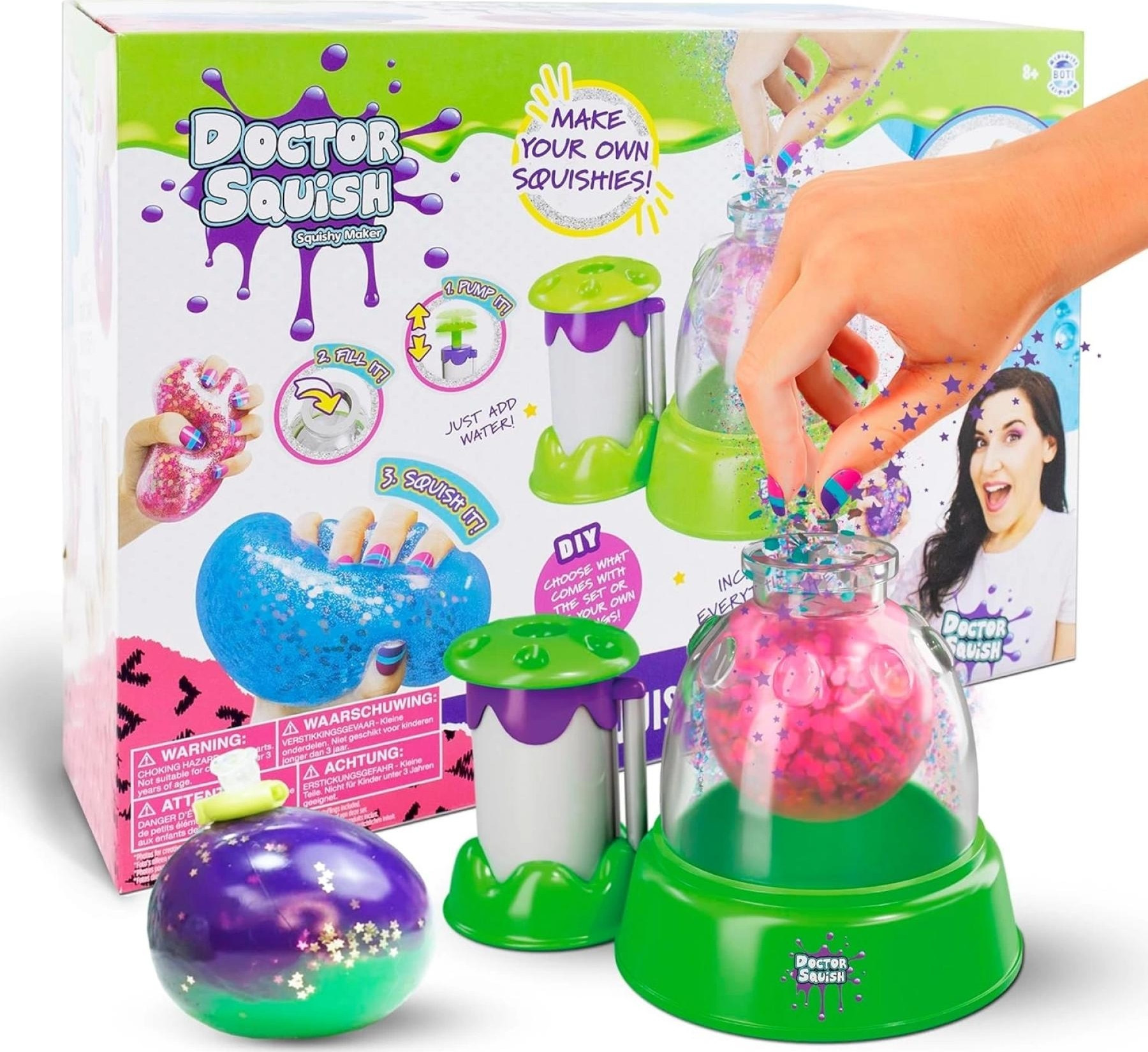 Doctor Squish Maker Station, Parlak Simli Sukuşi Yapım Seti - Slime ...