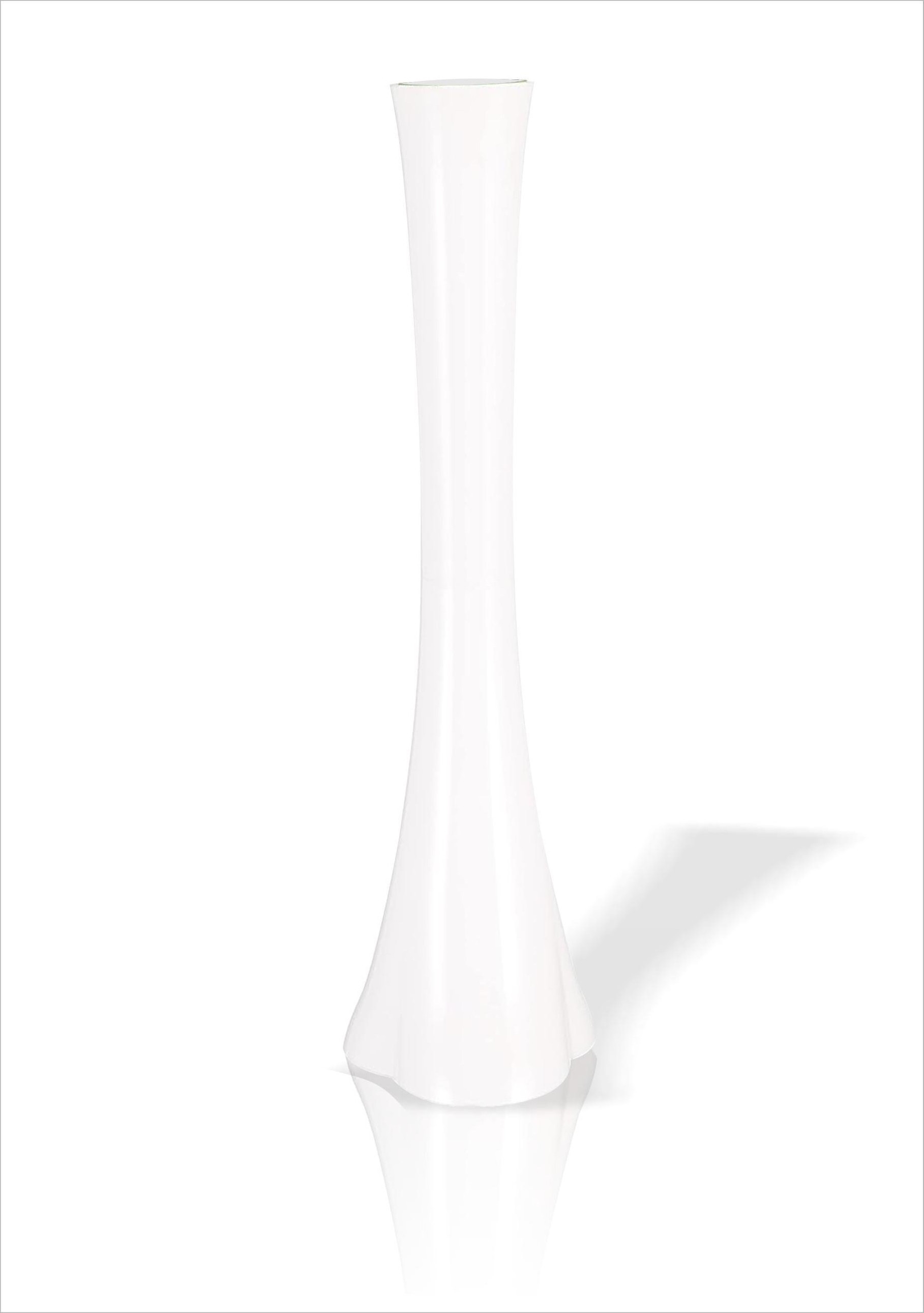 Uzun 80 cm Beyaz Fil Ayağı Konik Eğimli Daralan Boğazlı Geniş Tabanl ...