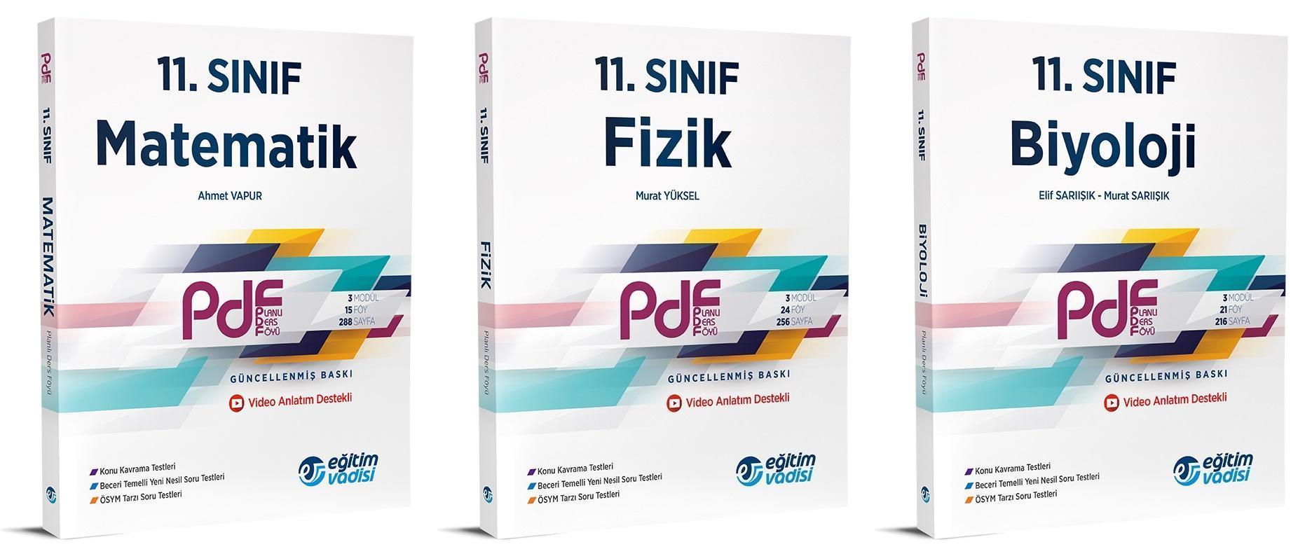 Eğitim Vadisi 11. Sınıf Matematik + Fizik + Biyoloji Pdf Seti 3 Kitap 2023 - undefined Kitabı ...