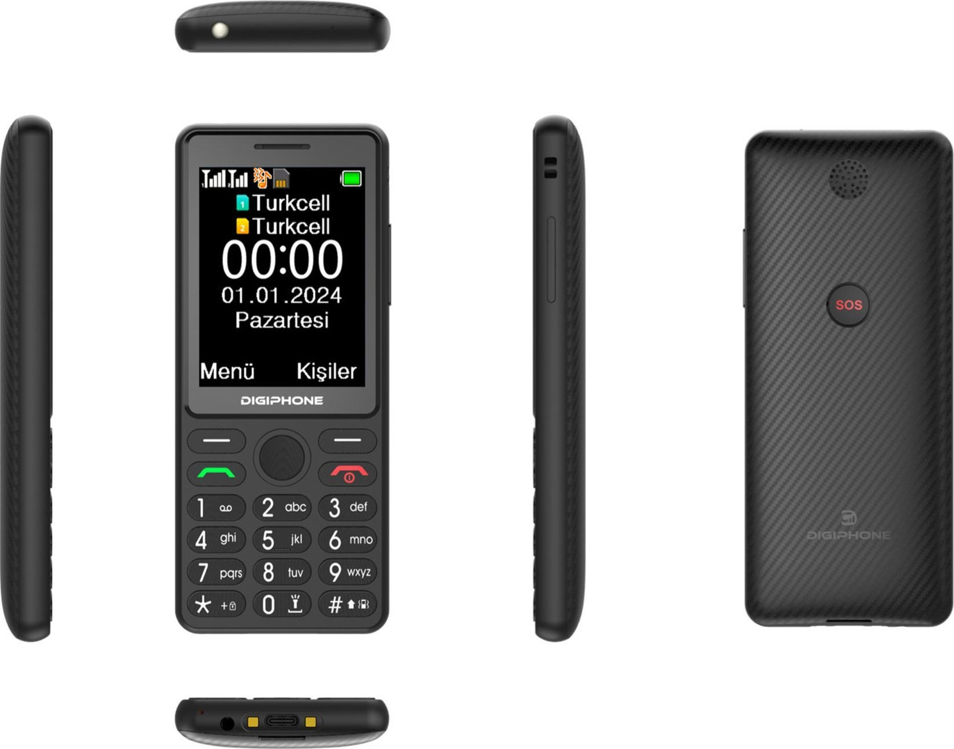 DIGIPHONE S600 Siyah Tuşlu Cep Telefonu - idefix