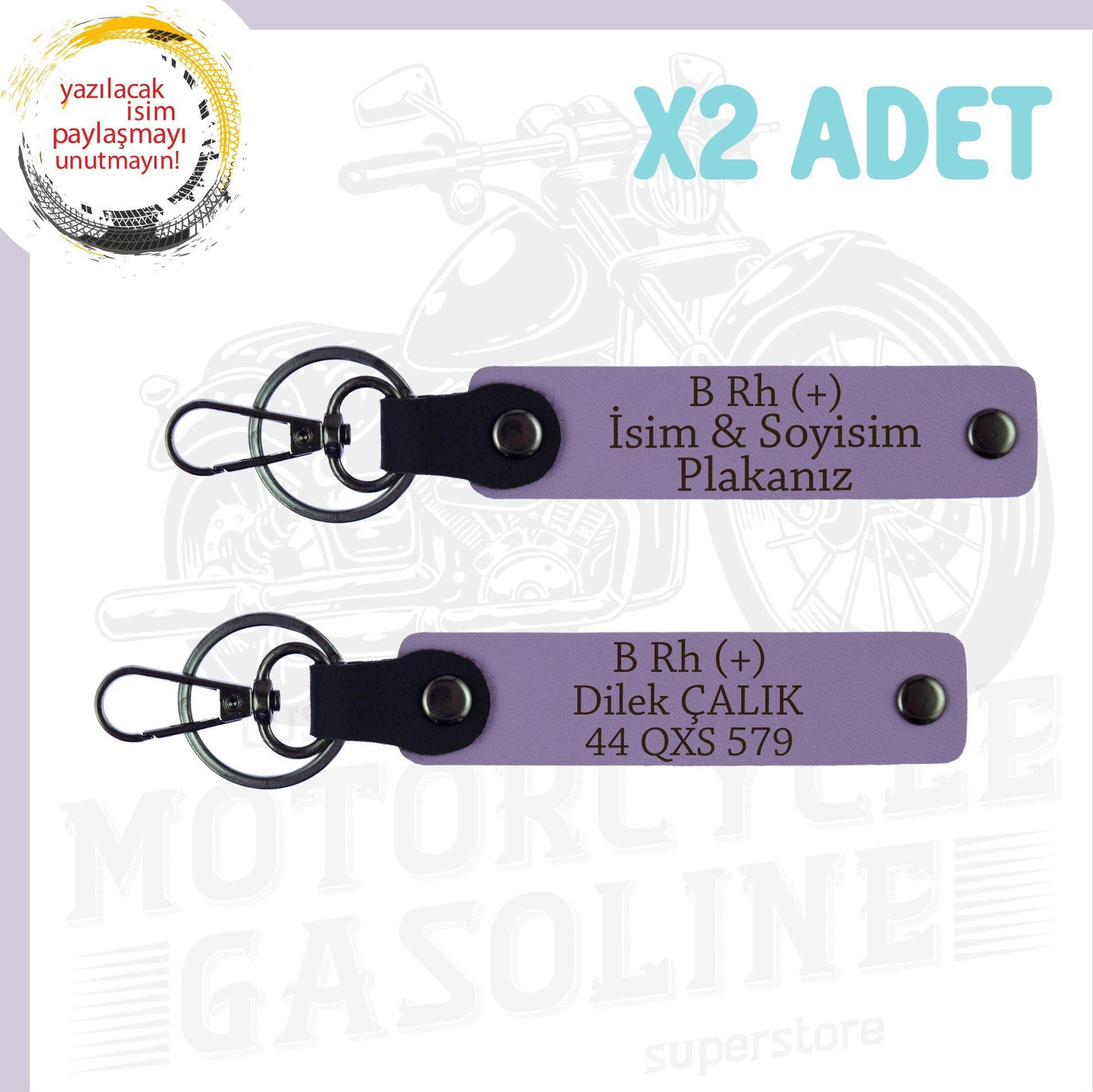 Mor Menekşe, Motor Tutkununa Armağan İsim Plaka ve B + Kan Grubu Yazılı ...