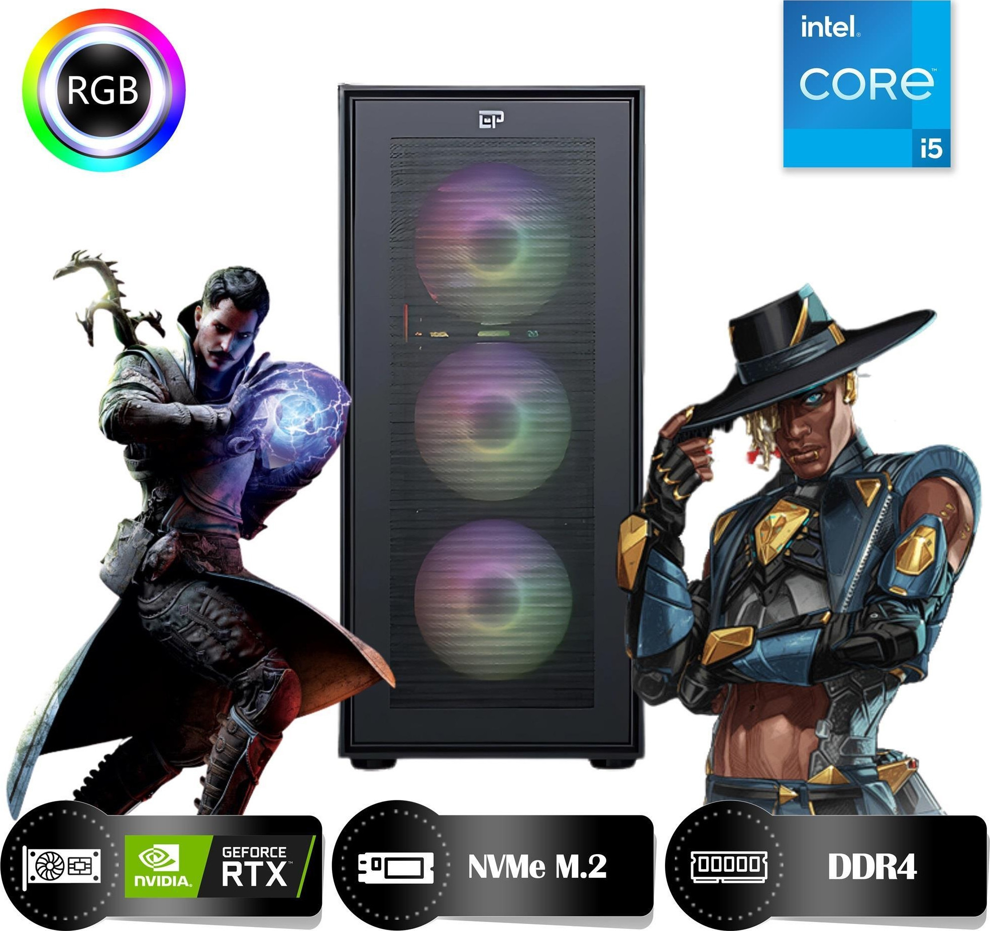 Hyper Rocket Peak HRI163050-ICPK Intel Core i5-12400F 16GB Ram 500GB ...