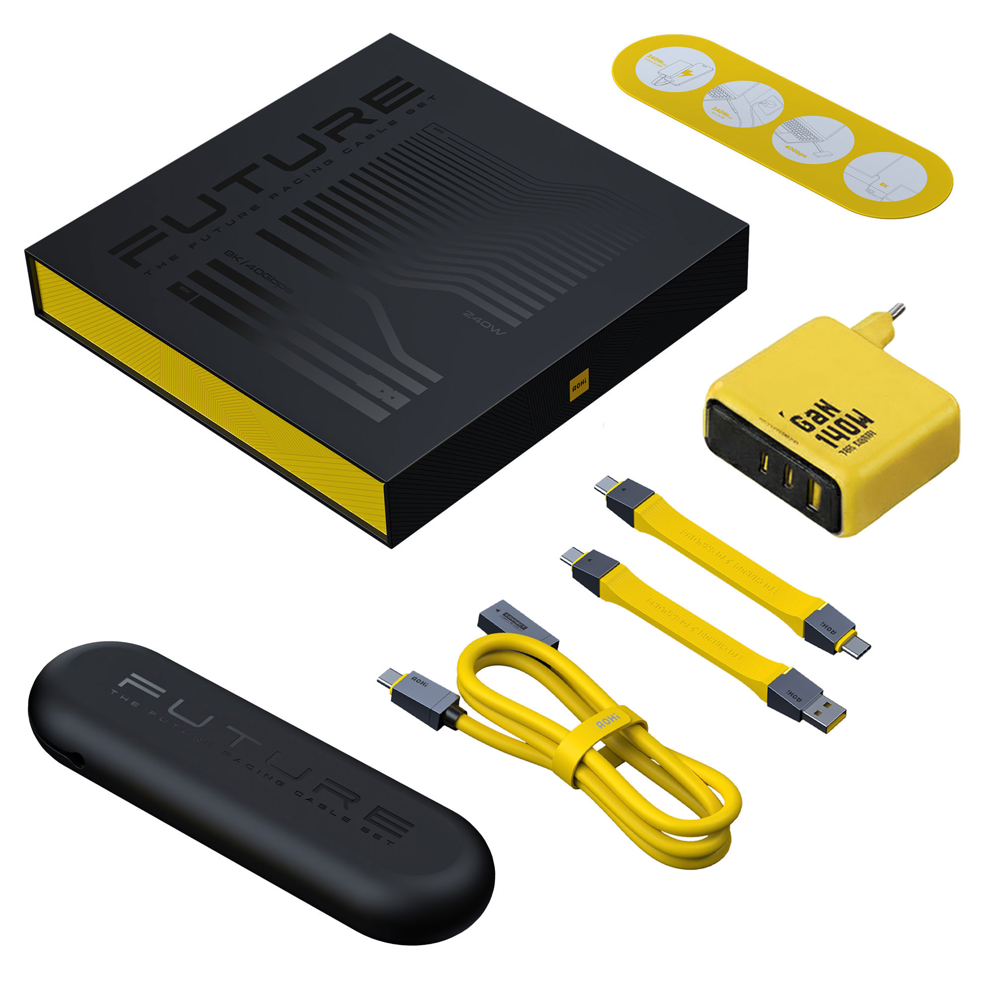 Aohi The Future 4-in-1 40Gbps 8K Destekli 240W PD 3.1 USB4 Süper Hızlı ...