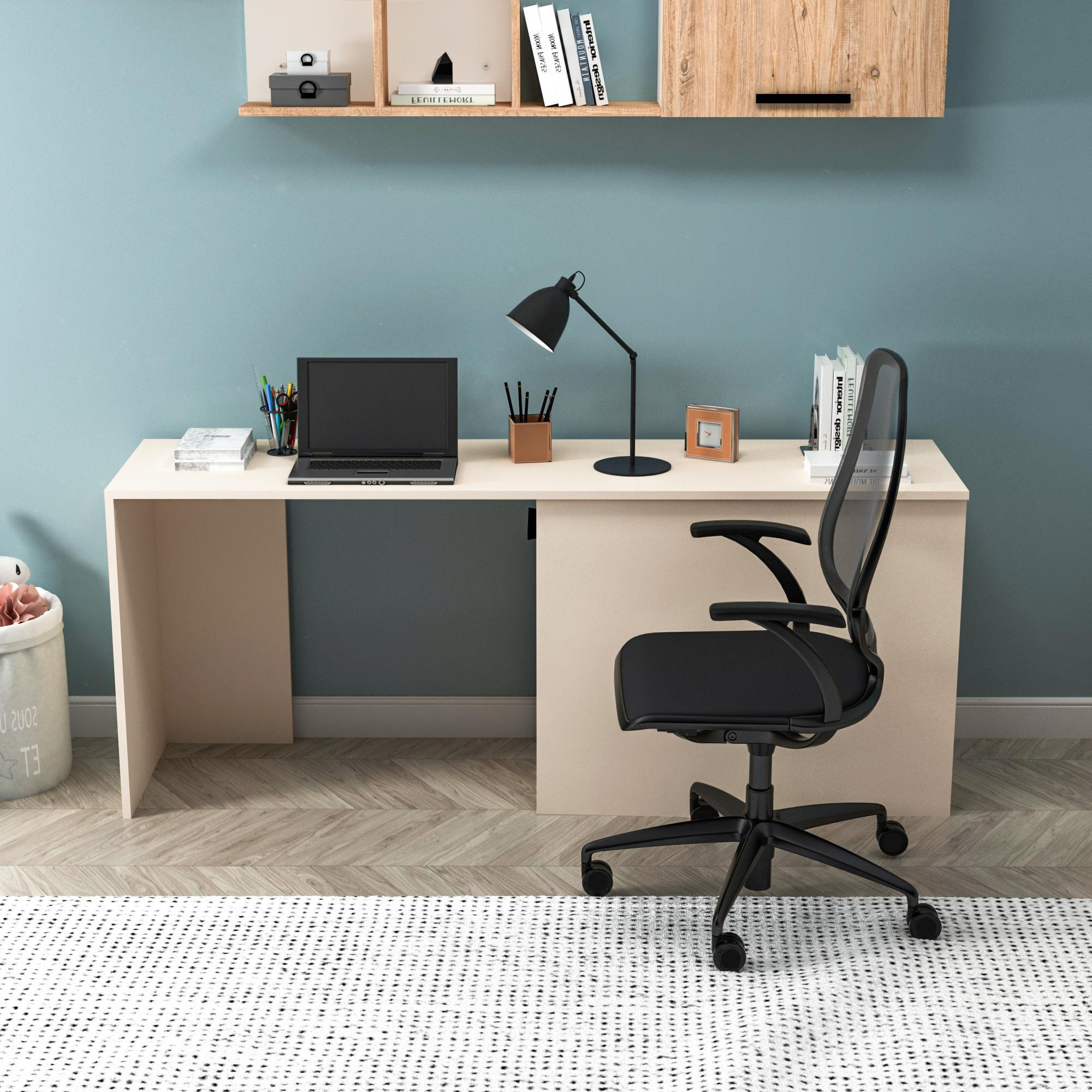 Arnetti Dolaplı Newra Çalışma Masası Atlantik Çam & Bej - idefix