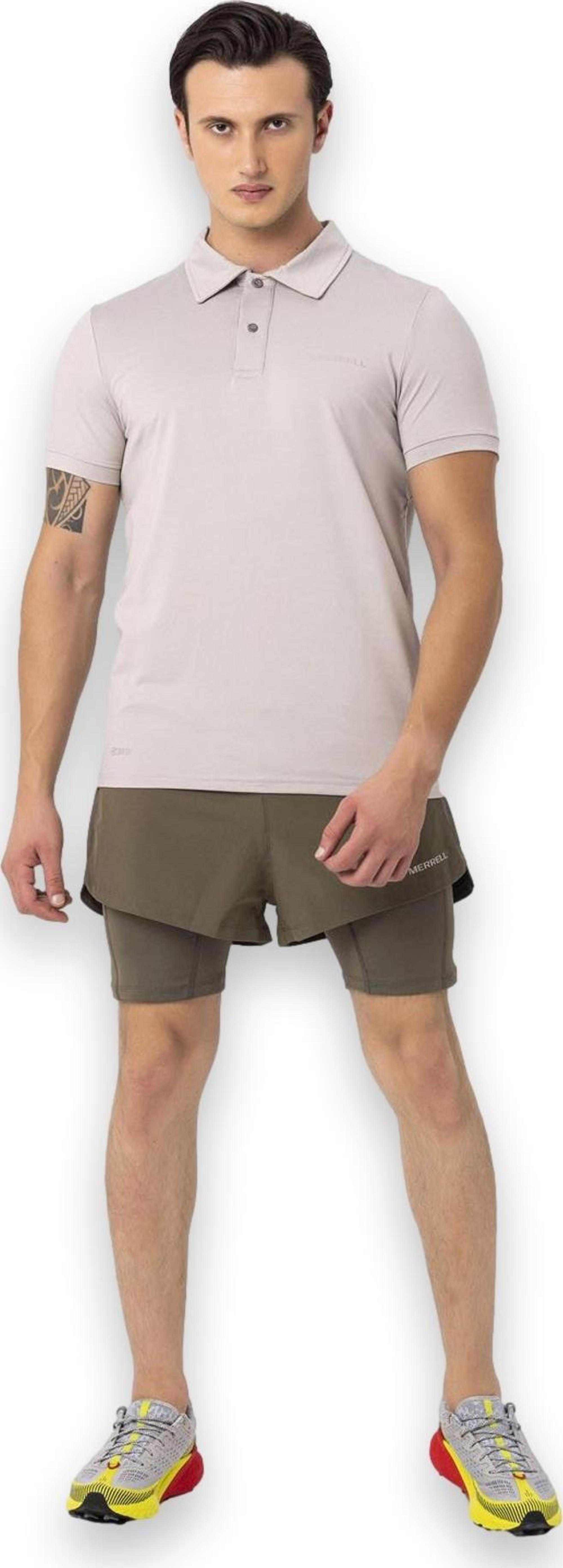 Merrell Pro Polo Yaka Kısa Kollu Açık Gri Erkek T-Shirt M - idefix