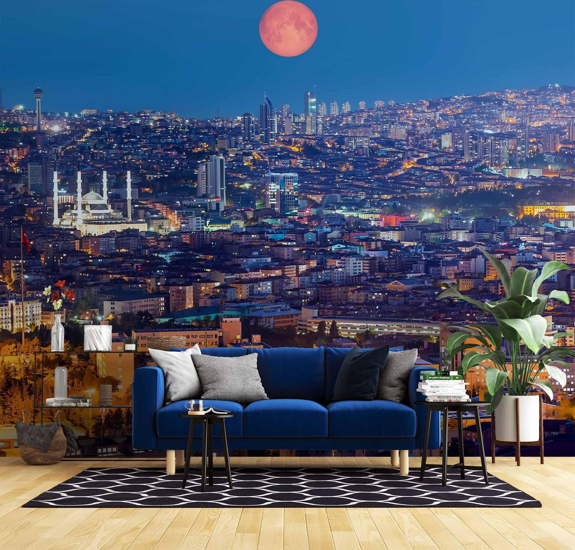 Ankara Gece Manzarası Duvar Kağıdı - idefix
